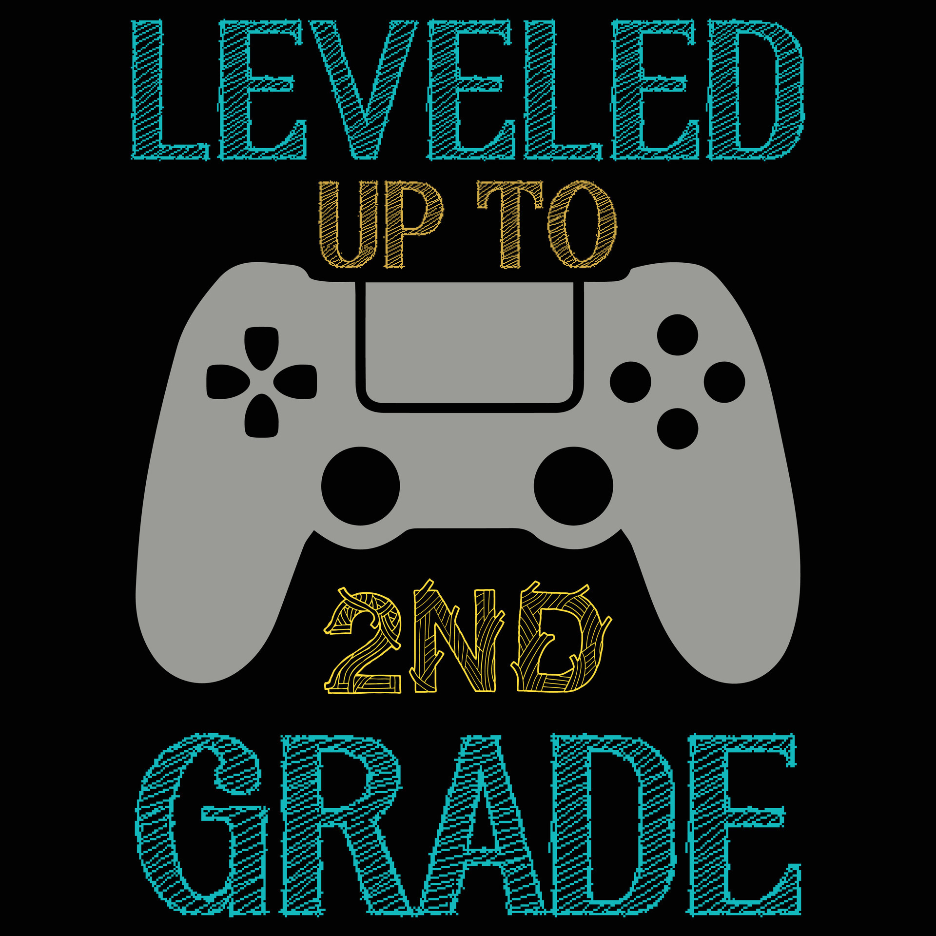 Back to school Designs, Leveled up to 2nd Grade 25360613 Vector Art at ...