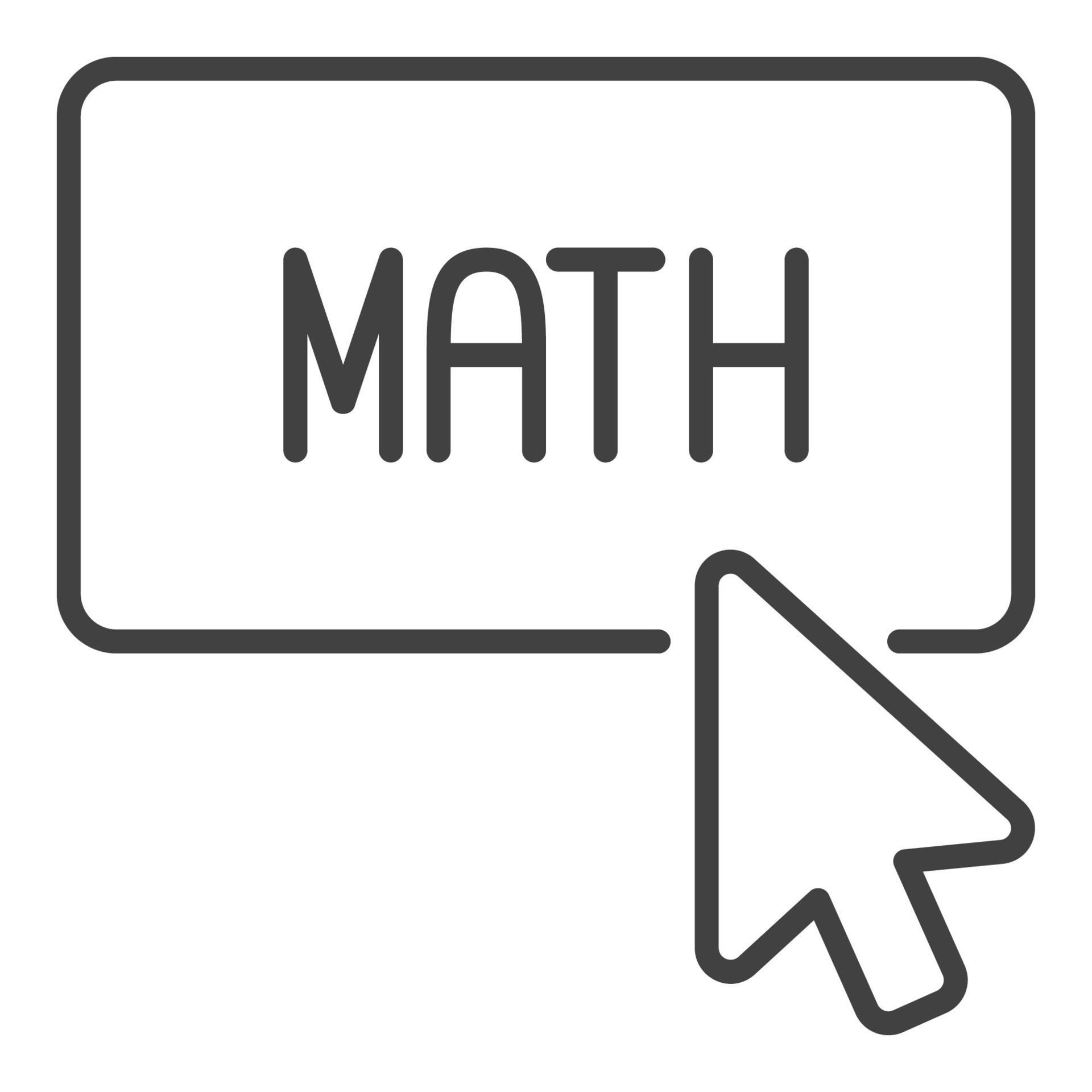 Mouse Click On Math Button Vector Mathematics Concept Outline Icon 25361602 Vector Art At Vecteezy