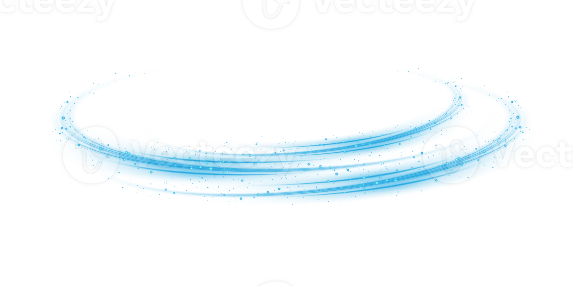 Blue magic spirals with sparkles. Blue light effect. Glitter particles with lines. Swirl effect ...