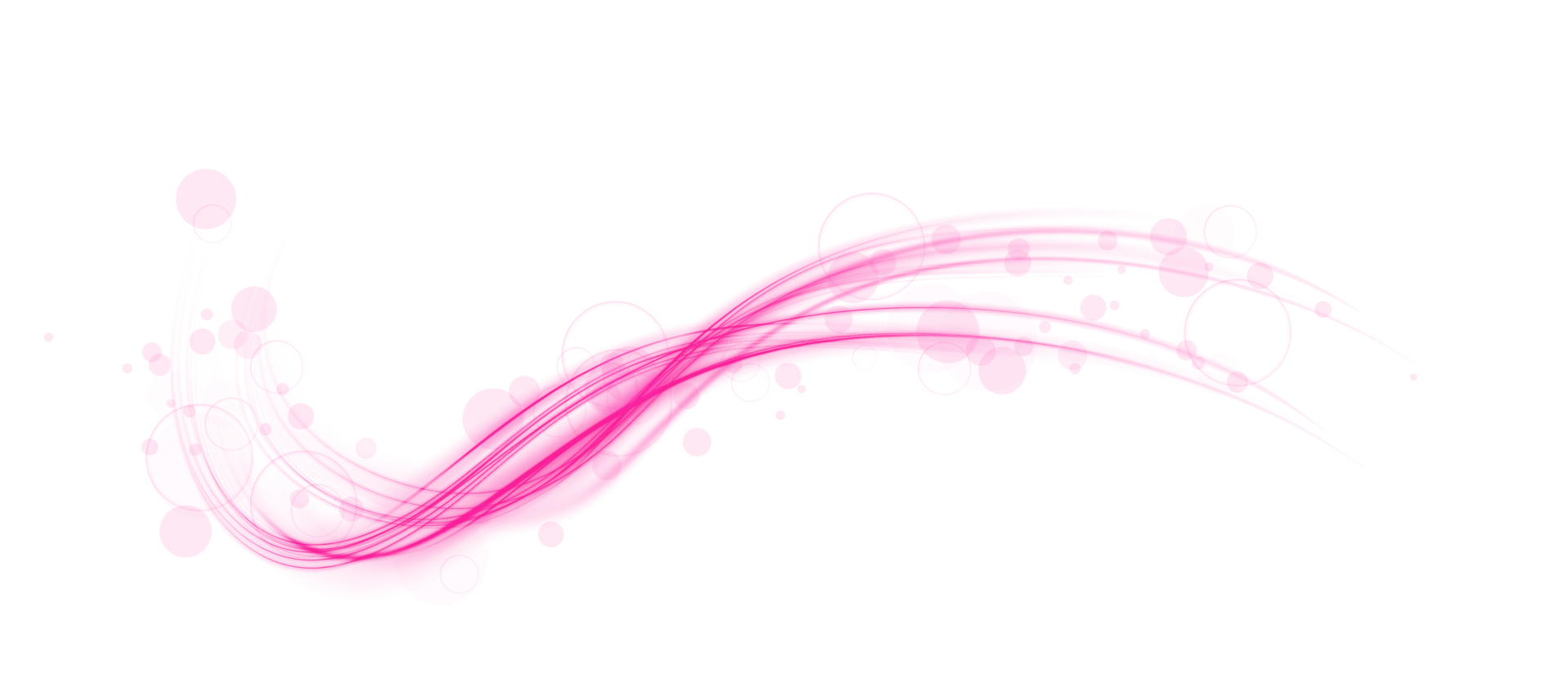 Pink magic spirals with sparkles. Pink light effect. Glitter particles with lines. Swirl effect ...