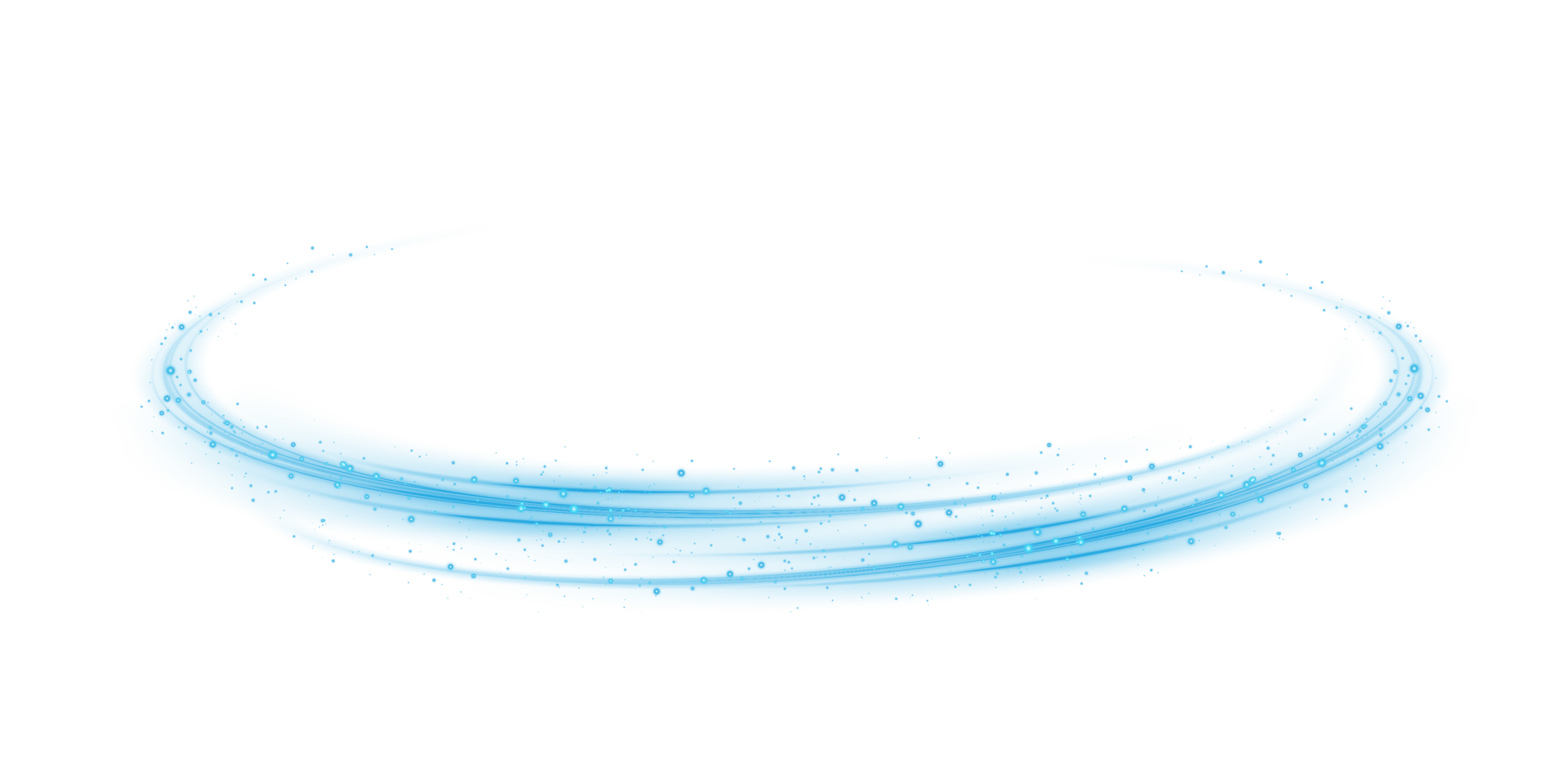 Blue magic spirals with sparkles. Blue light effect. Glitter particles with lines. Swirl effect ...