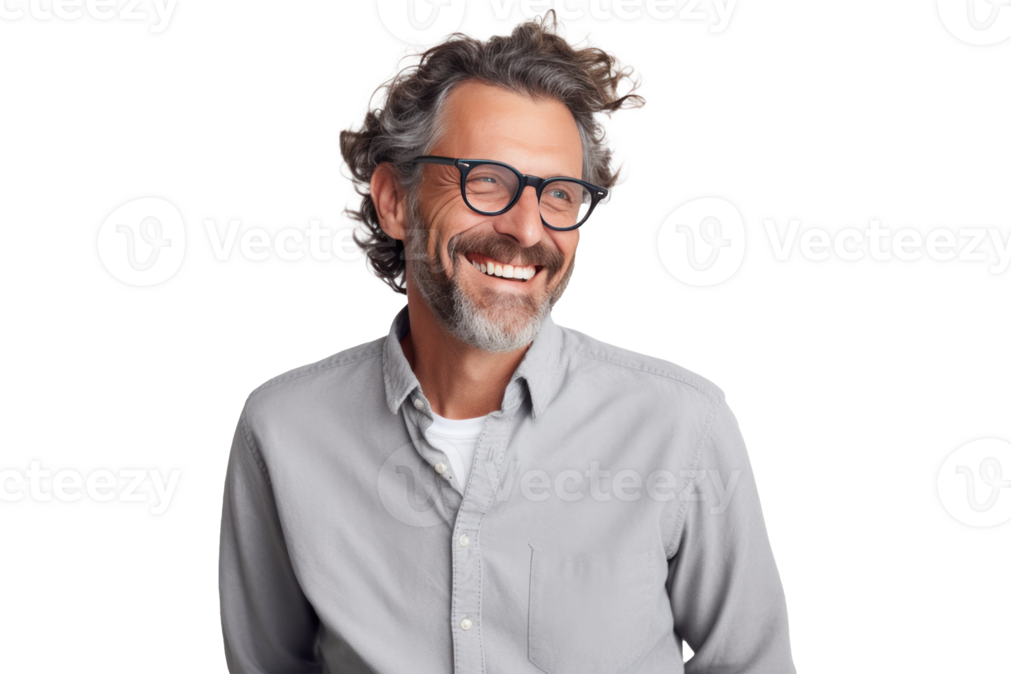 Smiling Older Man Portrait Illustration 25365139 Png