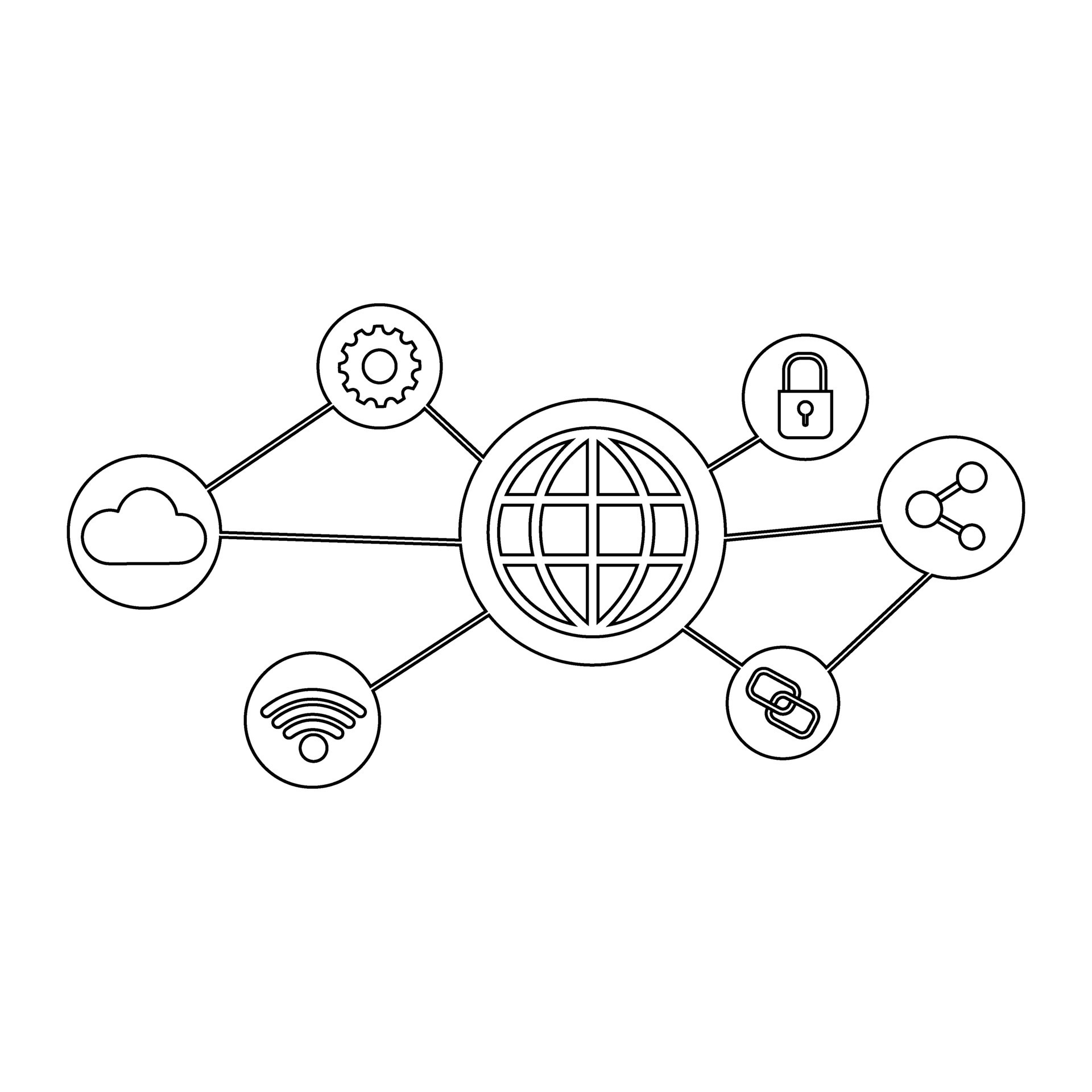Network Connections Icon Vector Internet Illustration Sign Net Symbol Or Logo 25365576 Vector