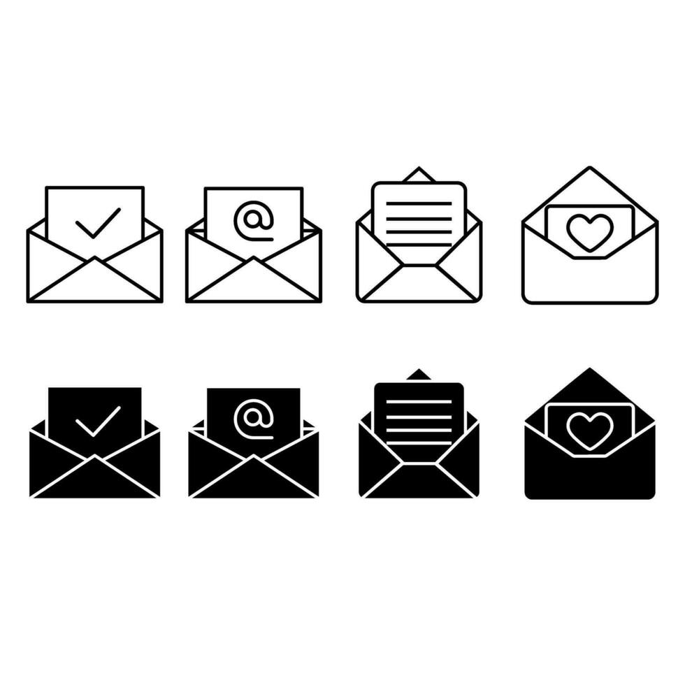 Mail Icon Vector Set Email Illustration Sign Collection Envelope Symbol 25365955 Vector Art