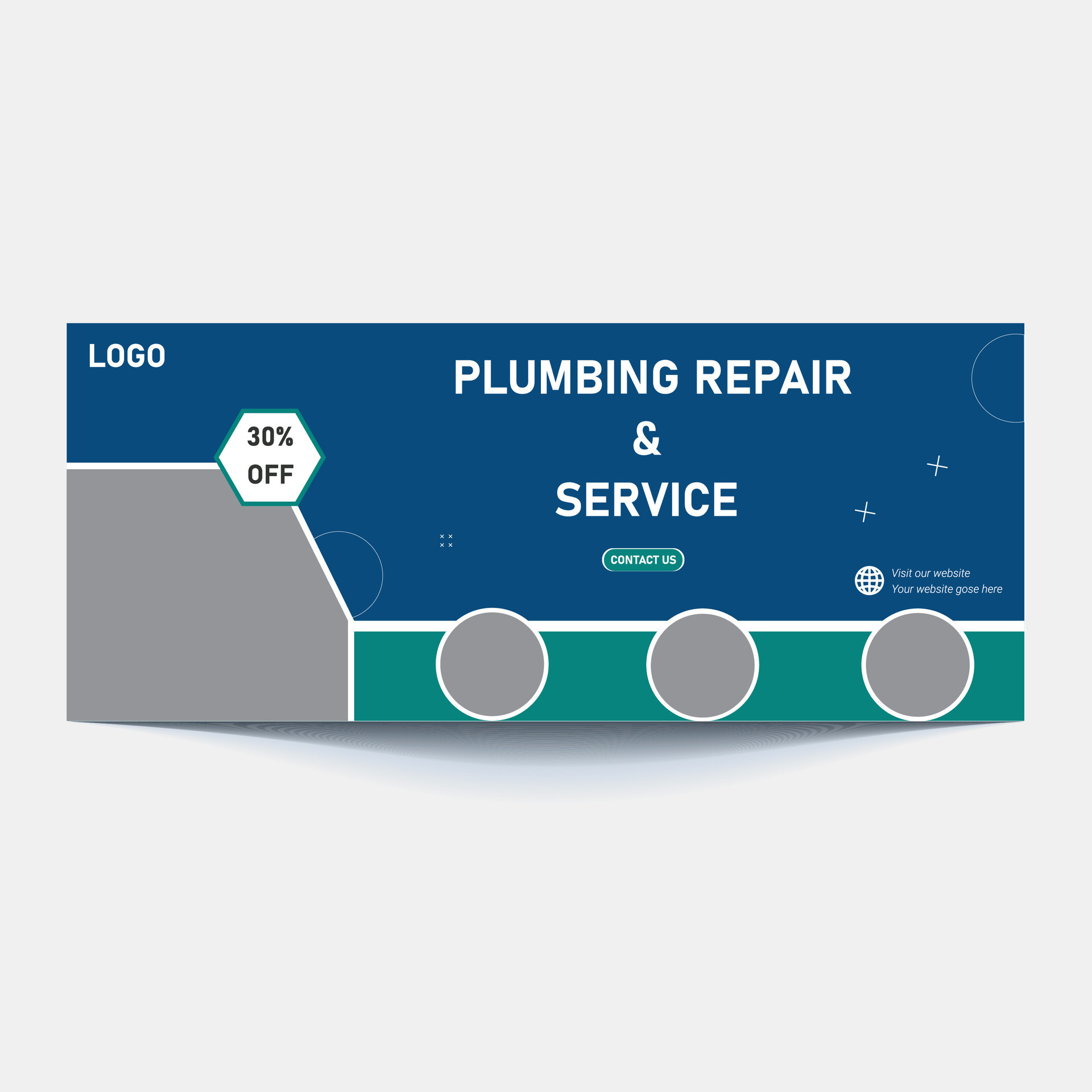 Plumbing service web banner template, Handyman service banner, cover ... Plumbing service web banner template, Handyman service banner, cover ...