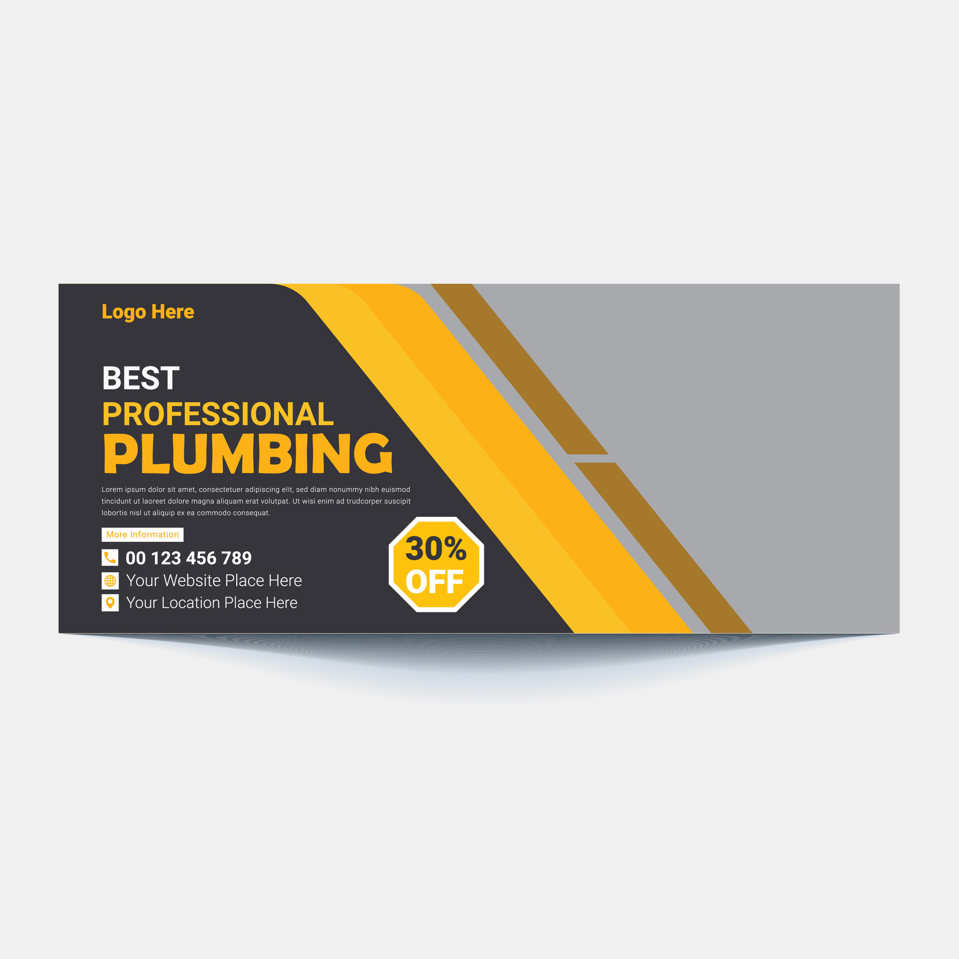 Plumbing service web banner template, Handyman service banner, cover ... Plumbing service web banner template, Handyman service banner, cover ...