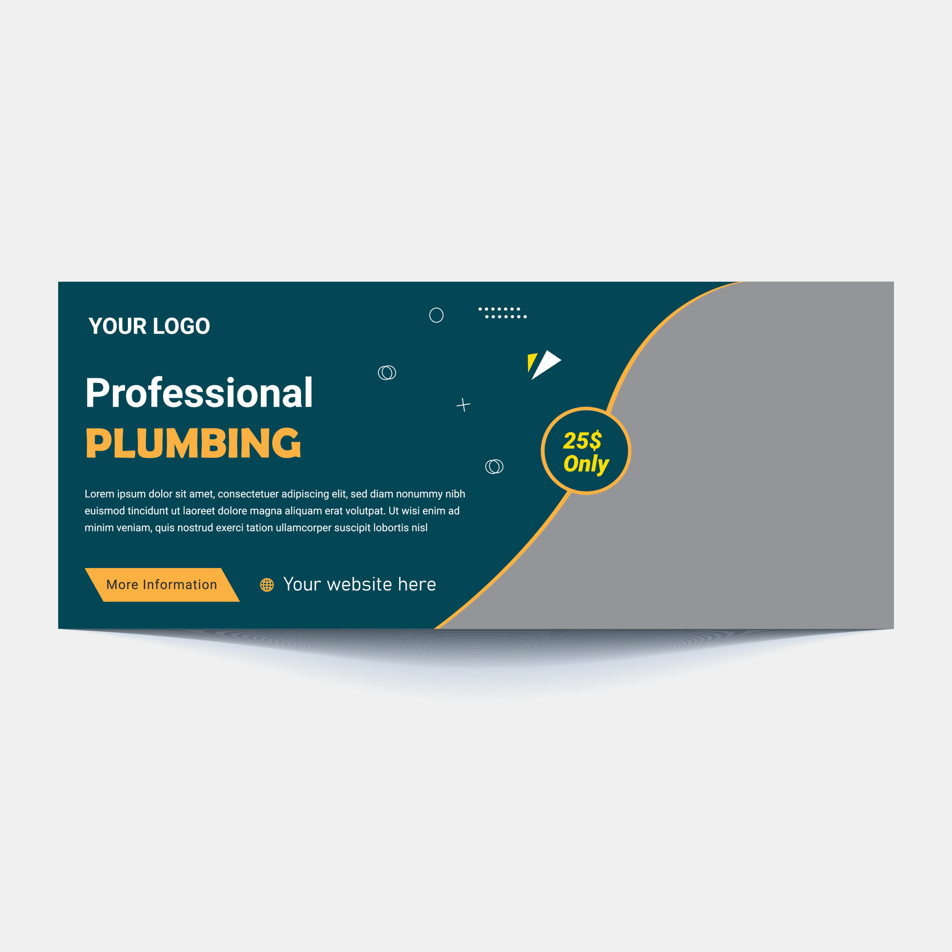 Plumbing service web banner template, Handyman service banner, cover ... Plumbing service web banner template, Handyman service banner, cover ...