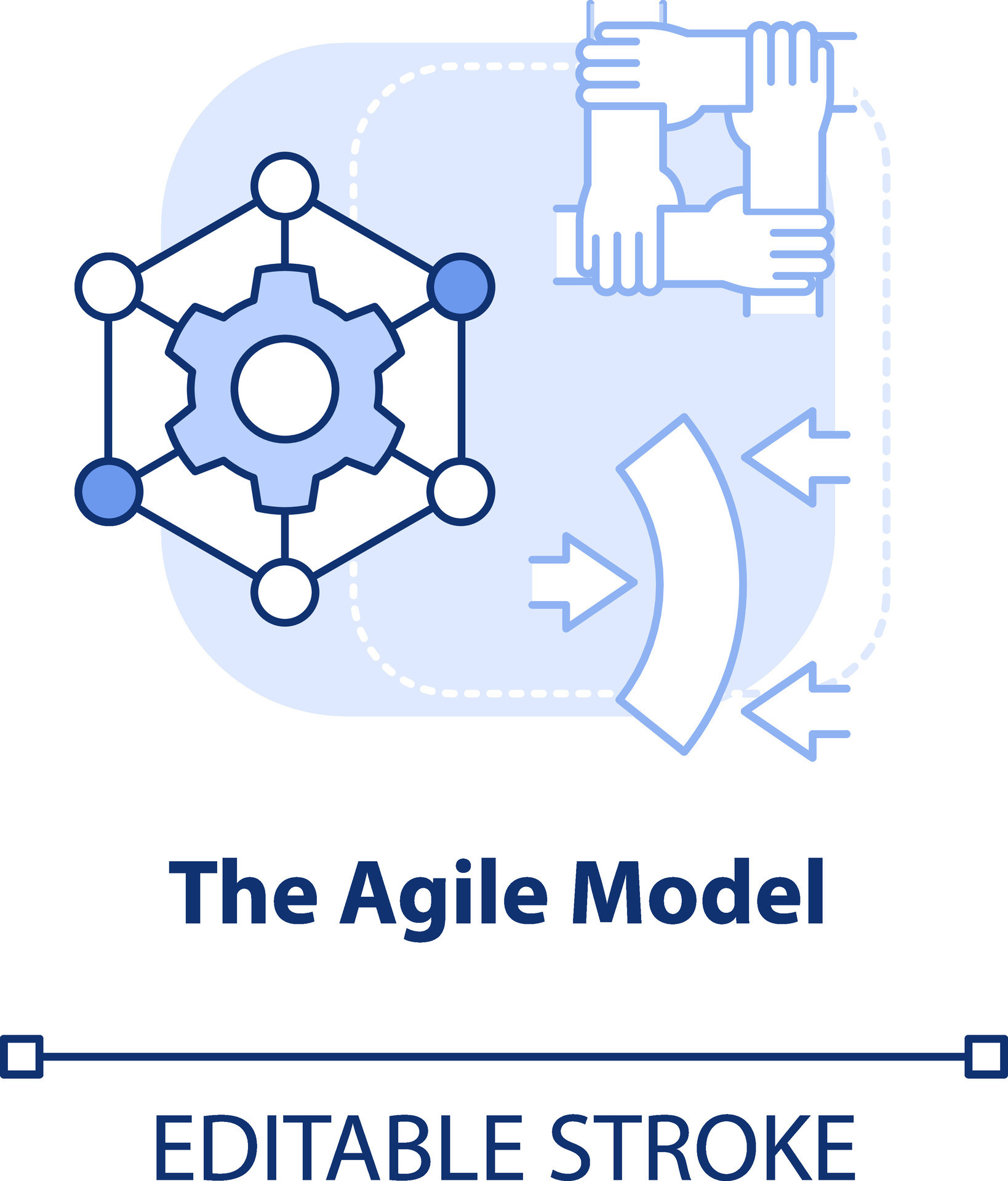 Agile Model Light Blue Concept Icon Technology And Networking Supply