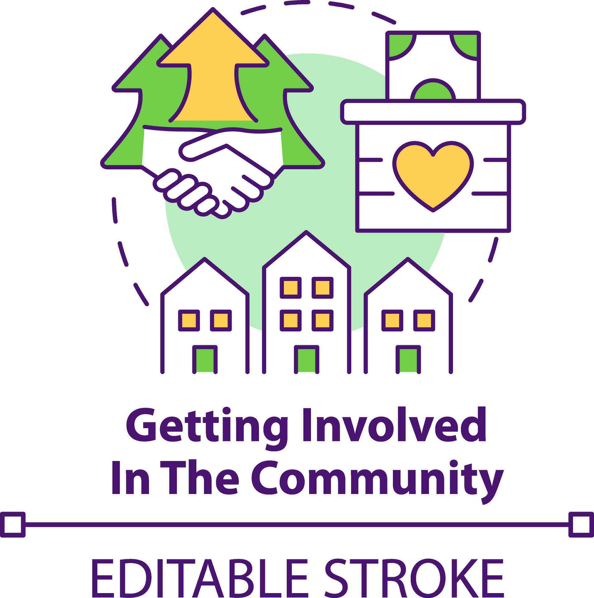 Getting Involved In Community Concept Icon Principle Of Banking Ethics Abstract Idea Thin Line