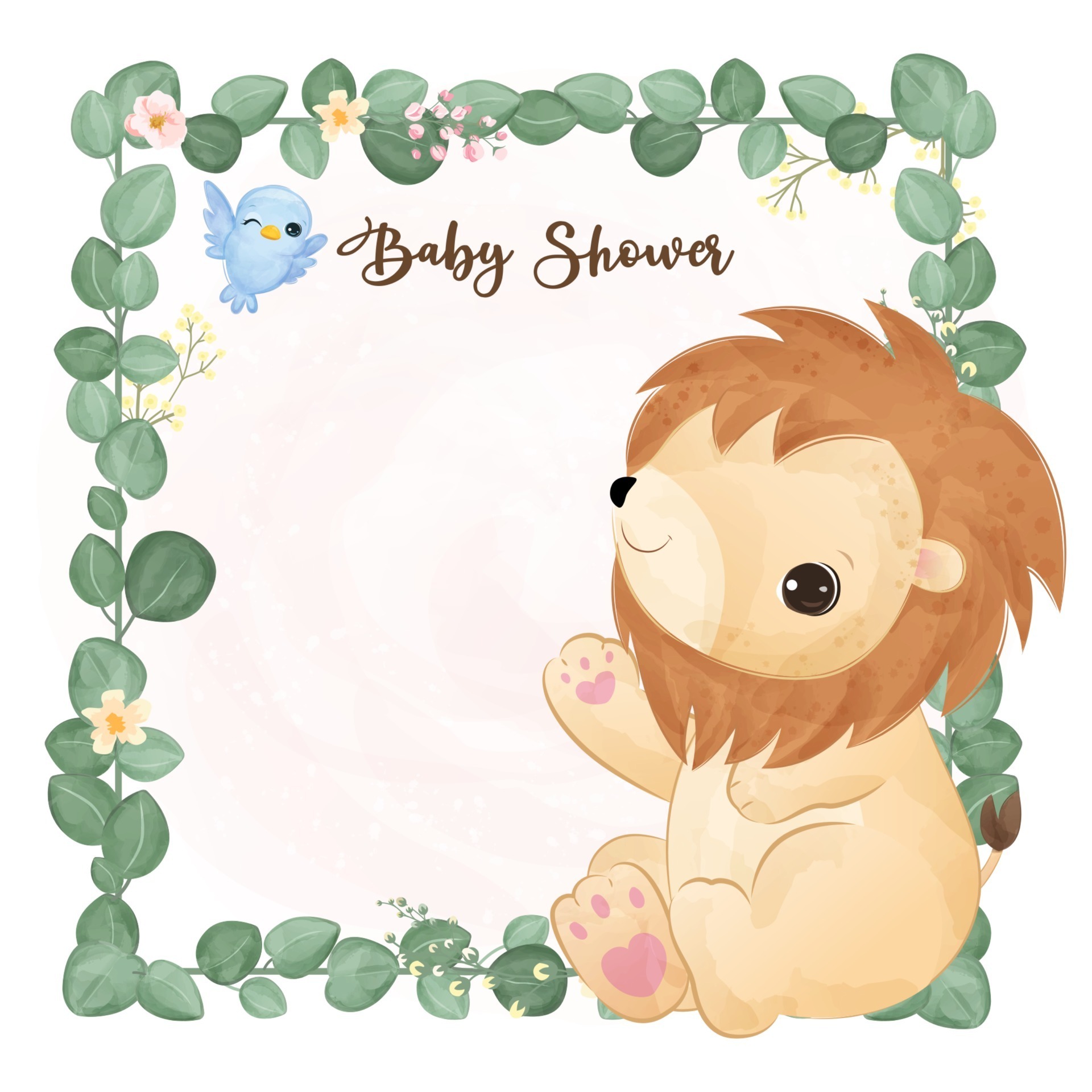 Cute little lion illustration in watercolor 25371264 Vector Art at Vecteezy