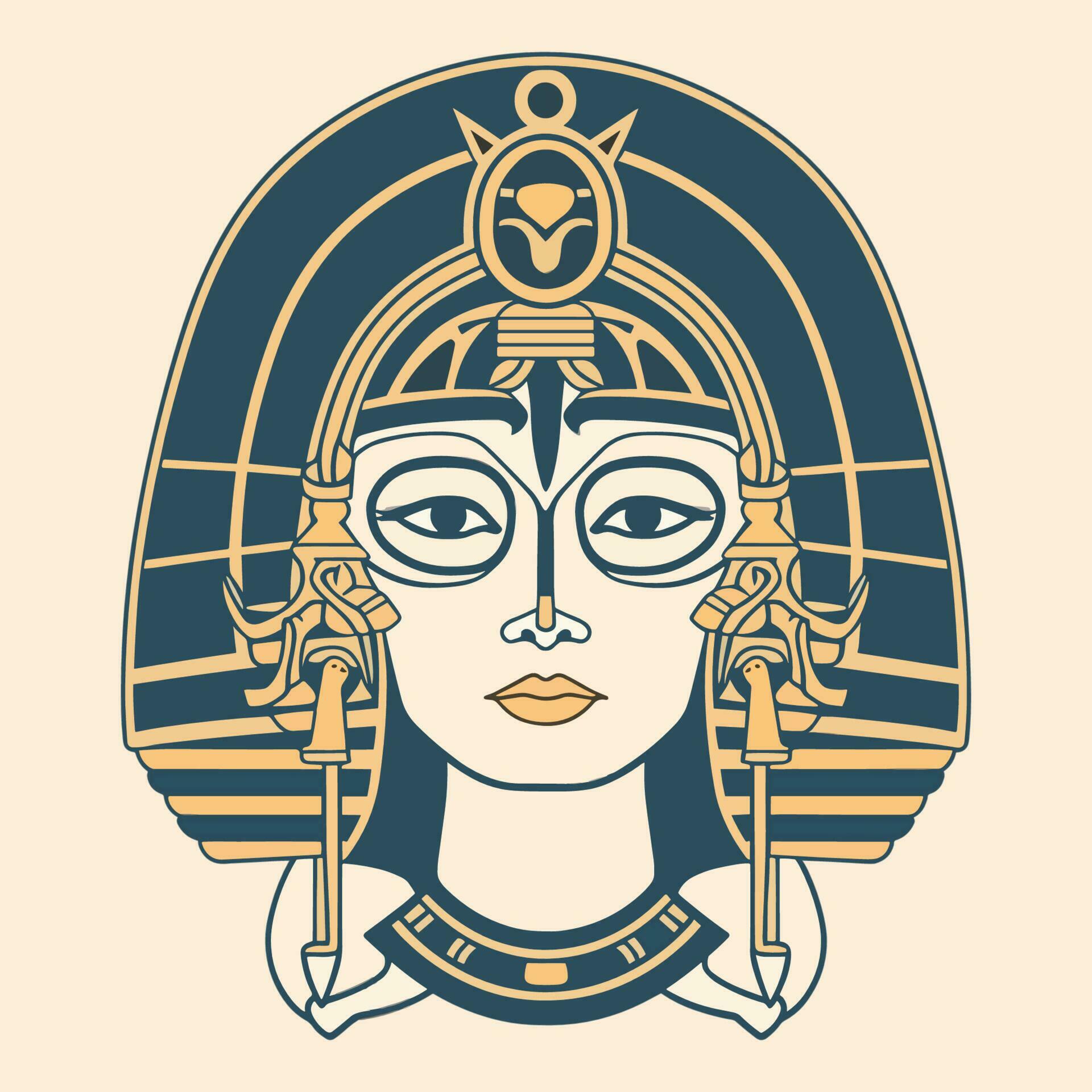 Egypt Cleopatra illustration is regal and captivating, perfect for ...