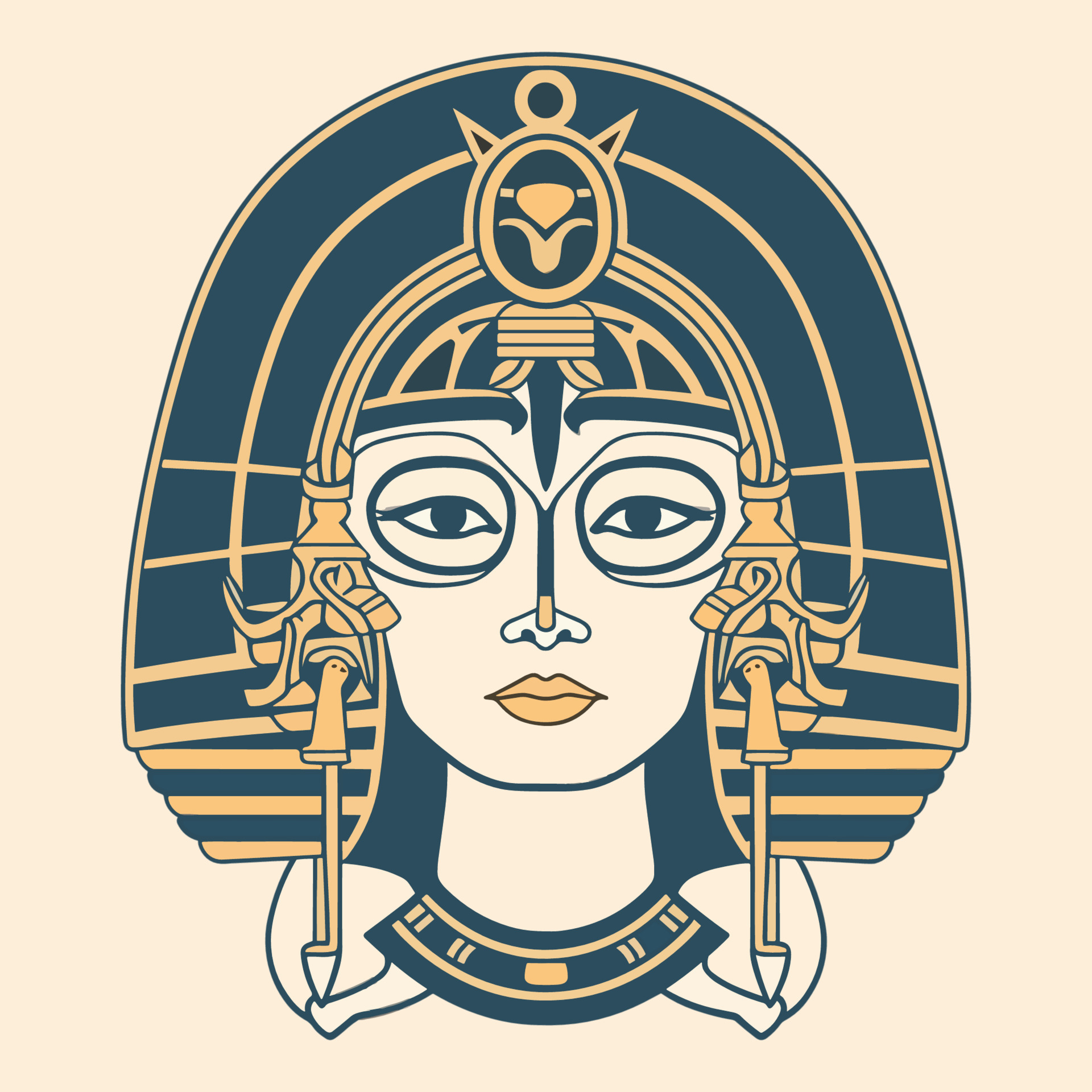 Egypt Cleopatra illustration is regal and captivating, perfect for ...