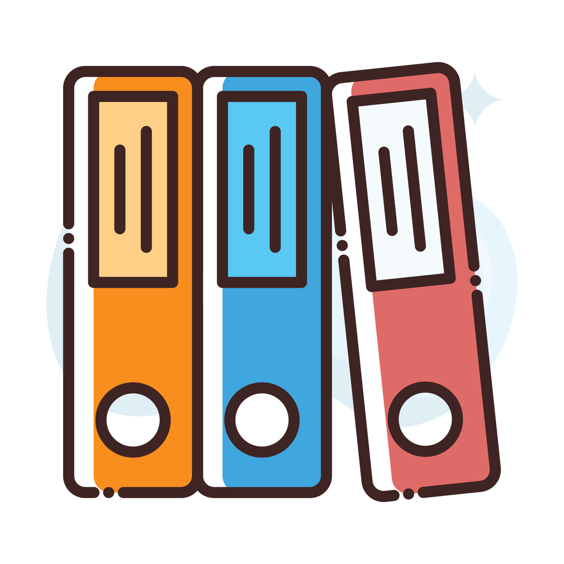 File Folders vector Fill outline Icon.Simple stock illustration stock ...