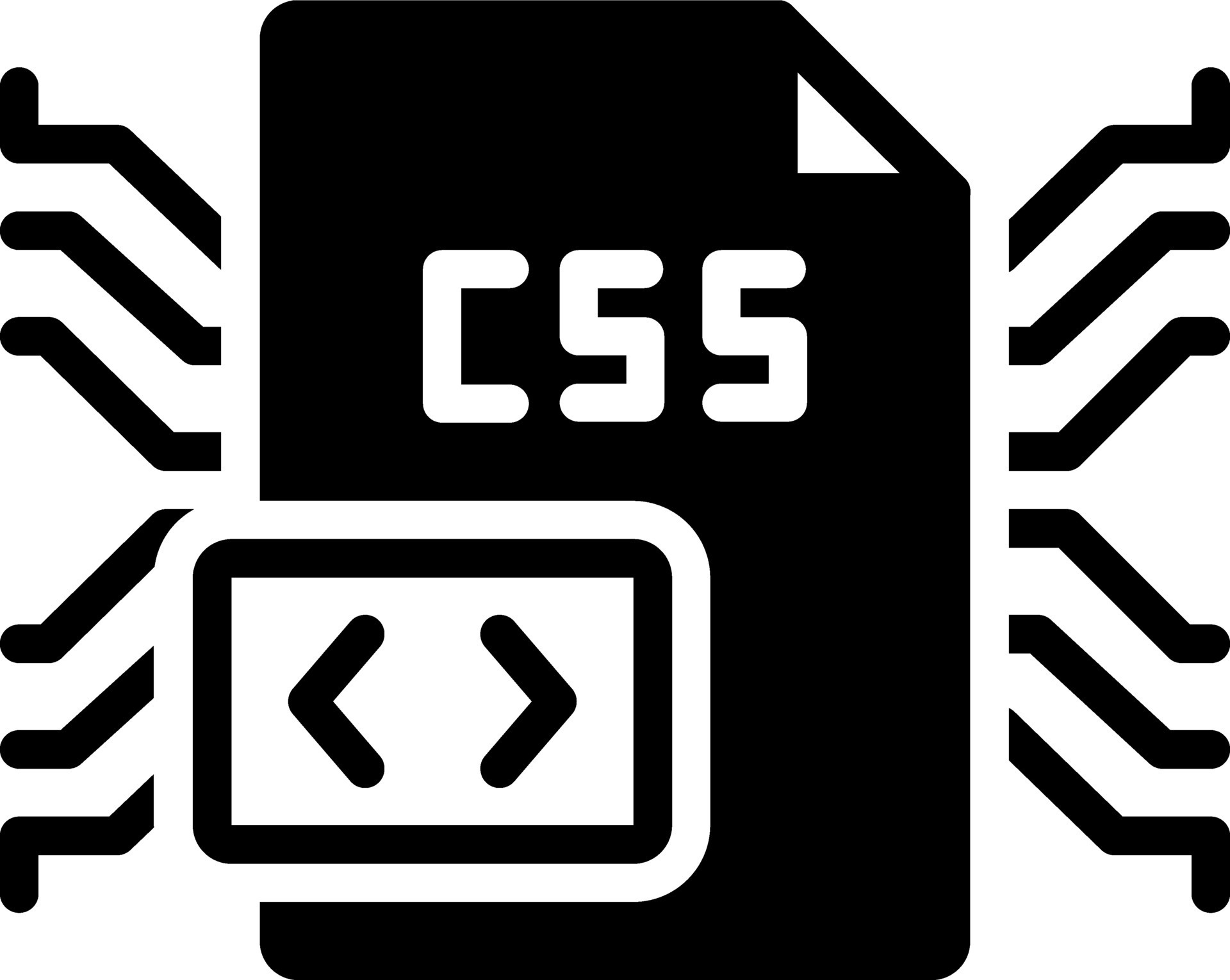 solid icon for css 25372345 Vector Art at Vecteezy