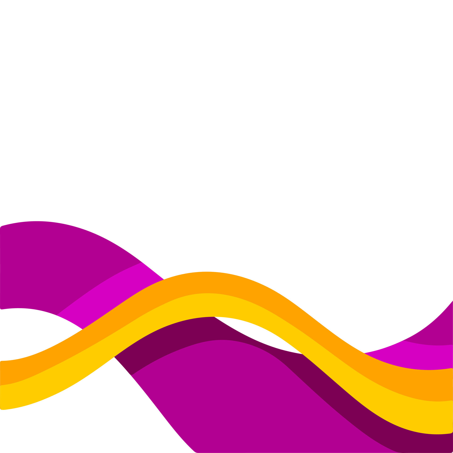 Vector Abstract Colorful Flowing Wave Lines Isolated On White