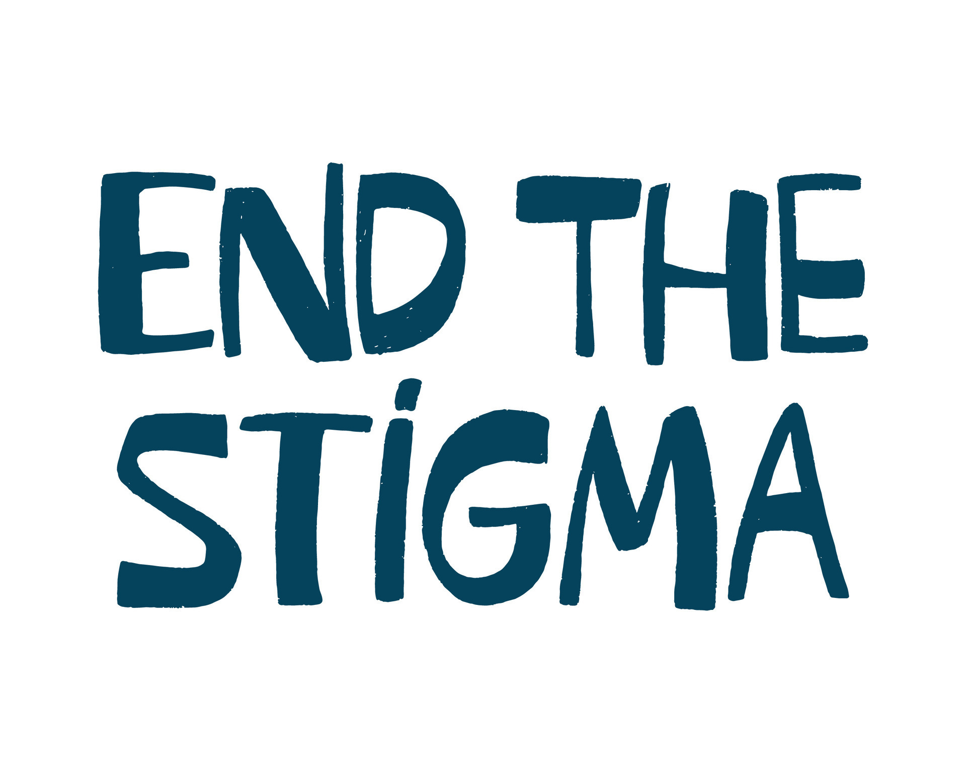End The Stigma Handwritten Text Mental Health Awareness Concept