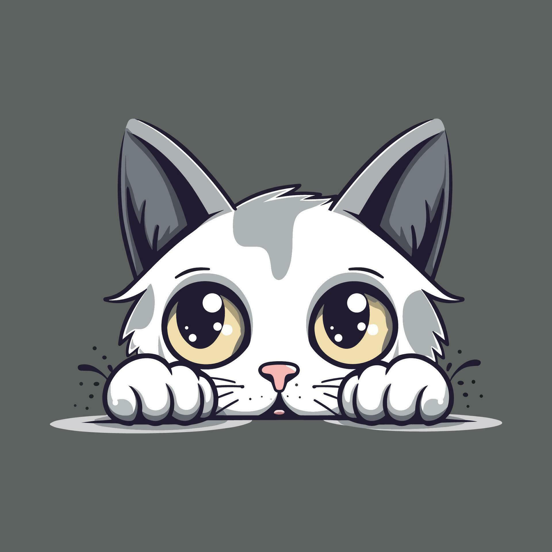 Cute gray cat paws up over wall cartoon 25374544 Vector Art at Vecteezy Cute gray cat paws up over wall cartoon 25374544 Vector Art at Vecteezy