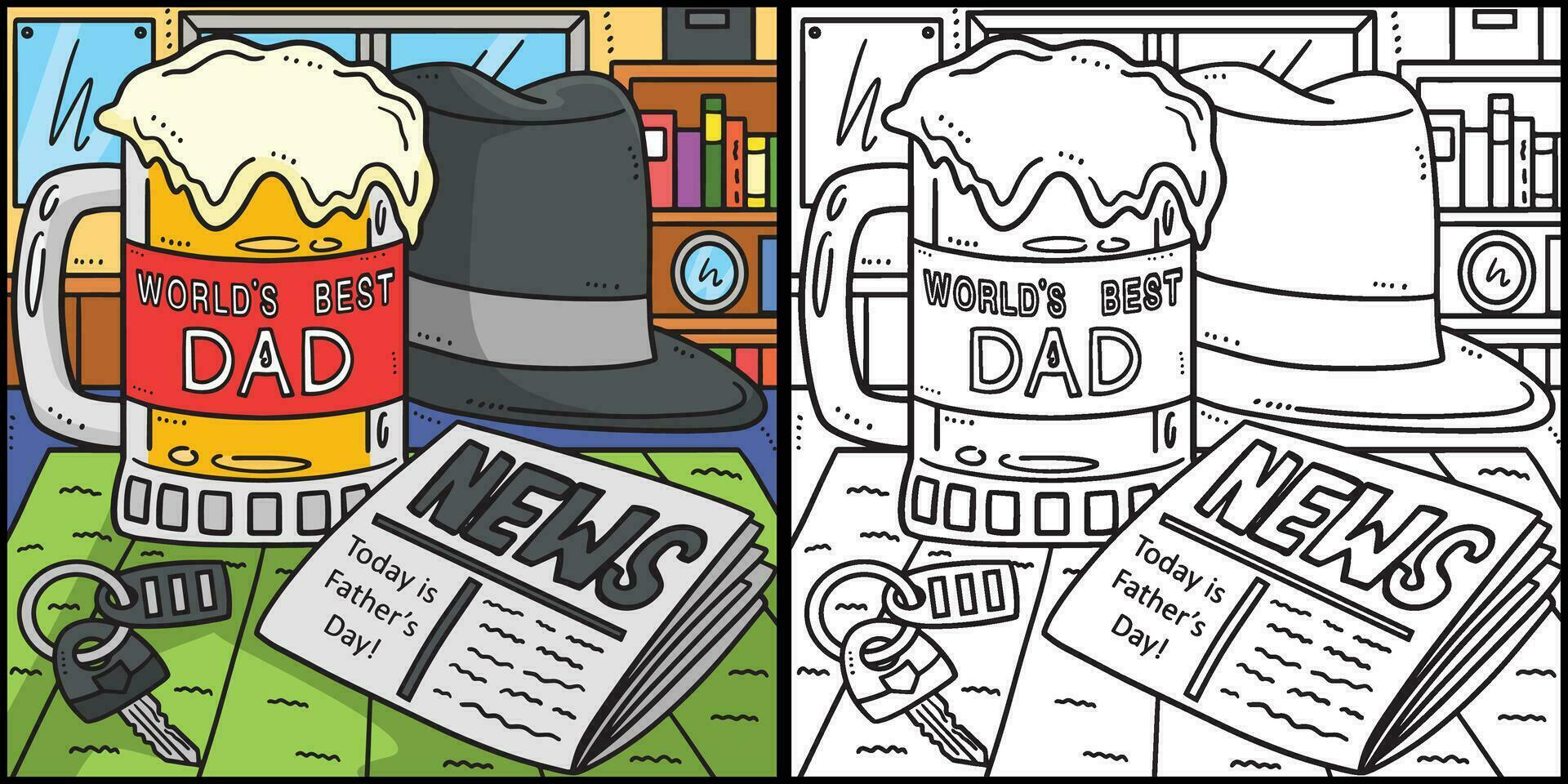 Fathers Day Worlds Best Dad Coloring Illustration 25374620 Vector Art ... Fathers Day Worlds Best Dad Coloring Illustration 25374620 Vector Art ...