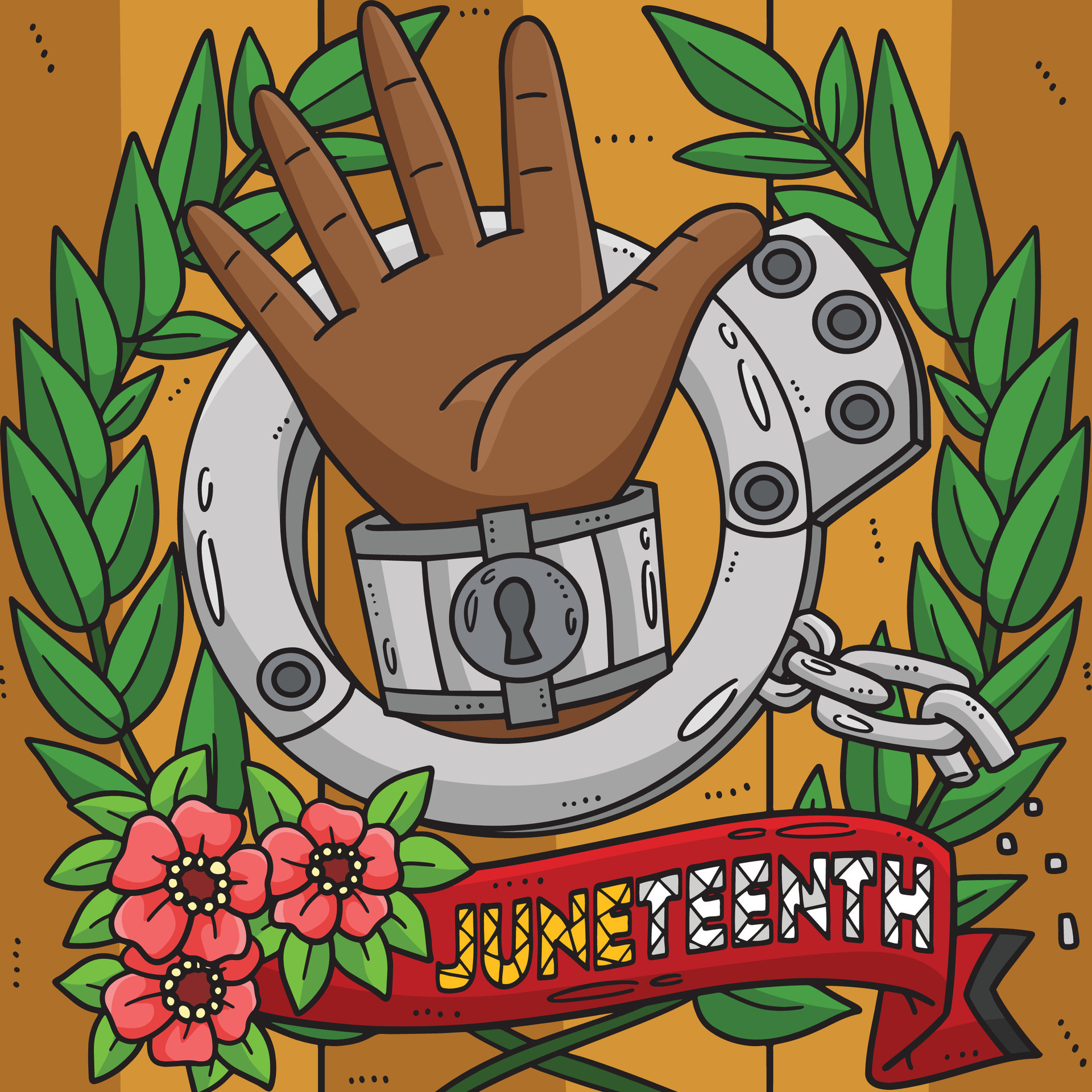 Juneteenth Hand with Broken Shackles Colored 25375005 Vector Art at ... Juneteenth Hand with Broken Shackles Colored 25375005 Vector Art at ...