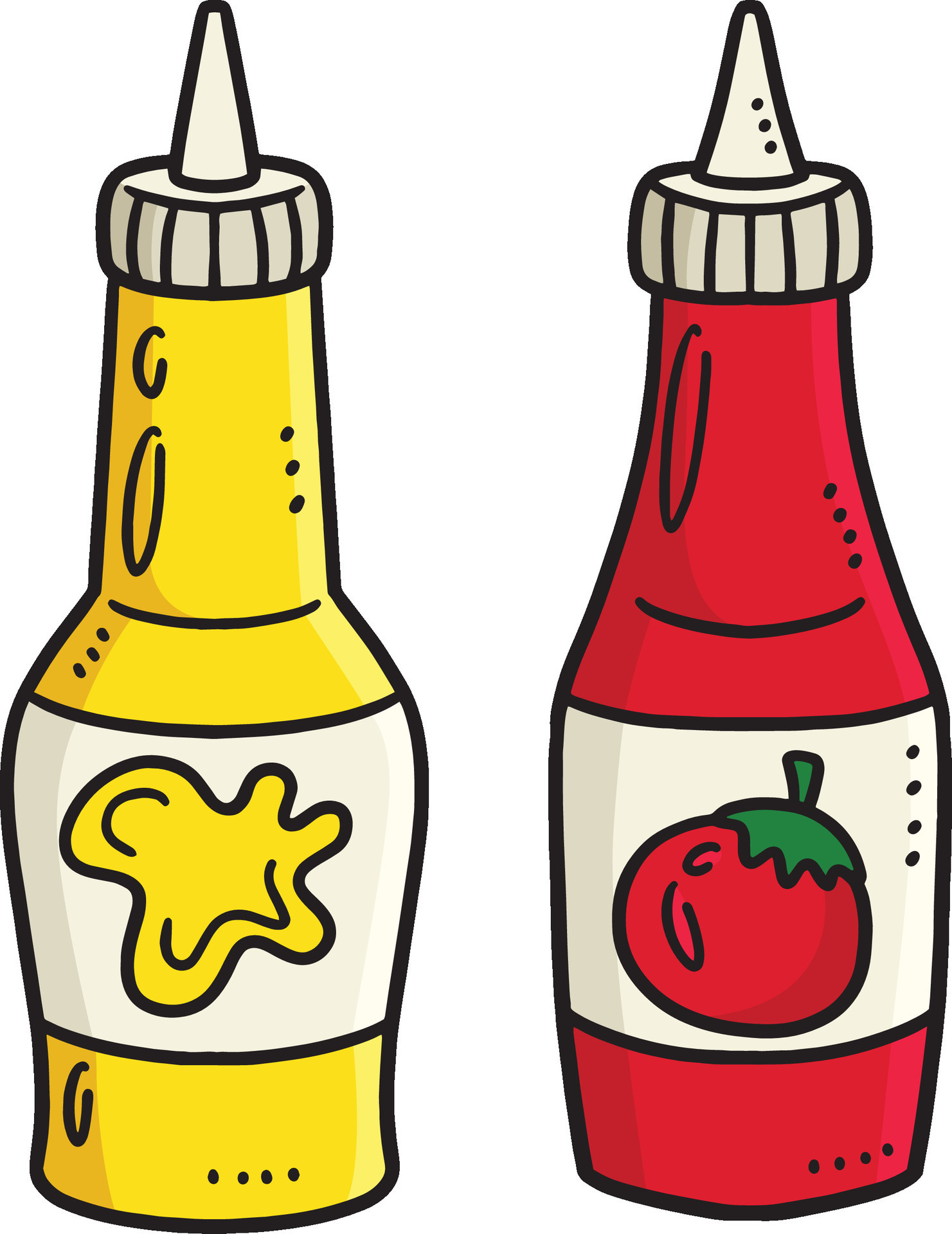Sauce Bottle Cartoon Colored Clipart Illustration 25375088 Vector Art At Vecteezy