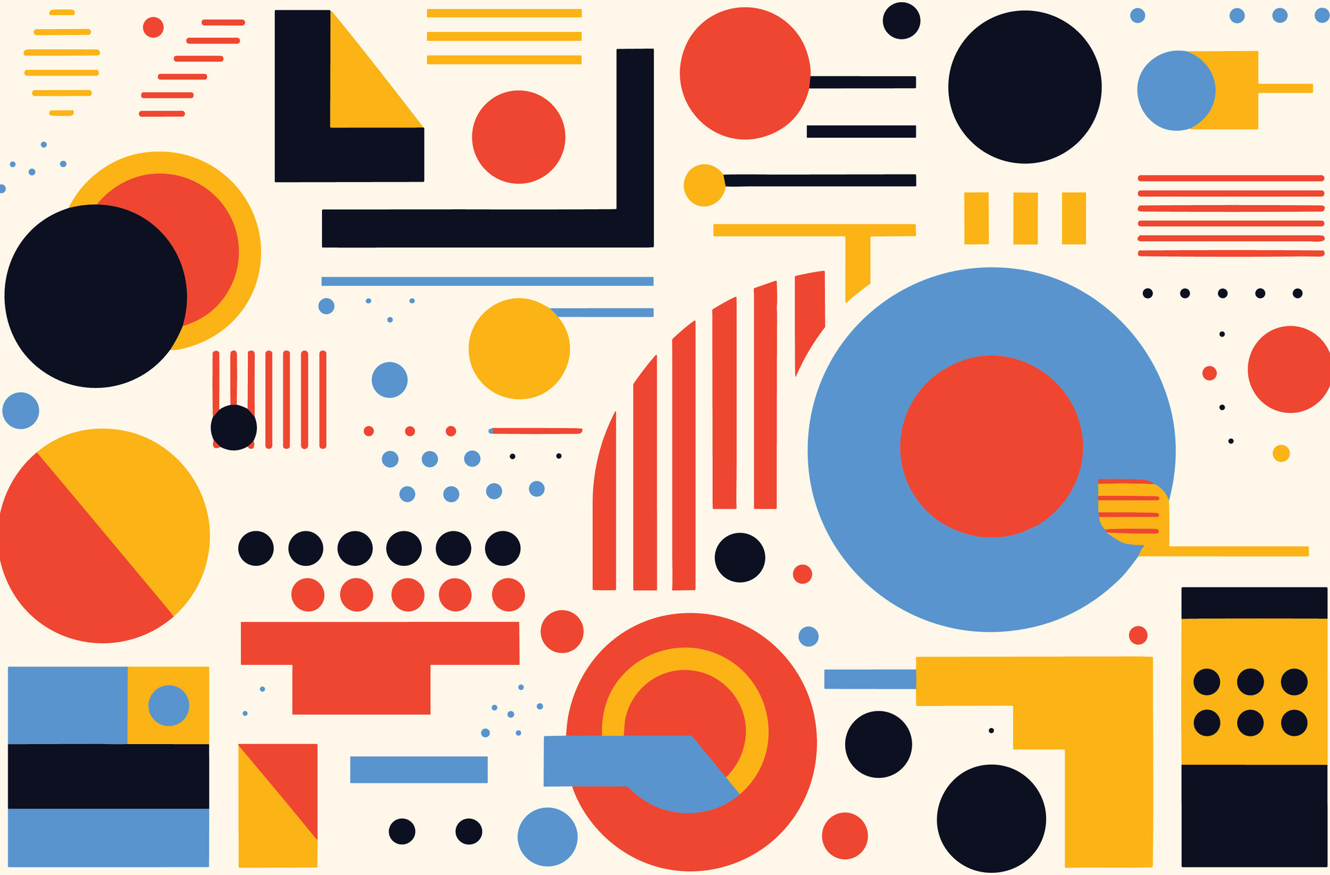 abstract geometric abstract pattern, in the style of memphis design ...