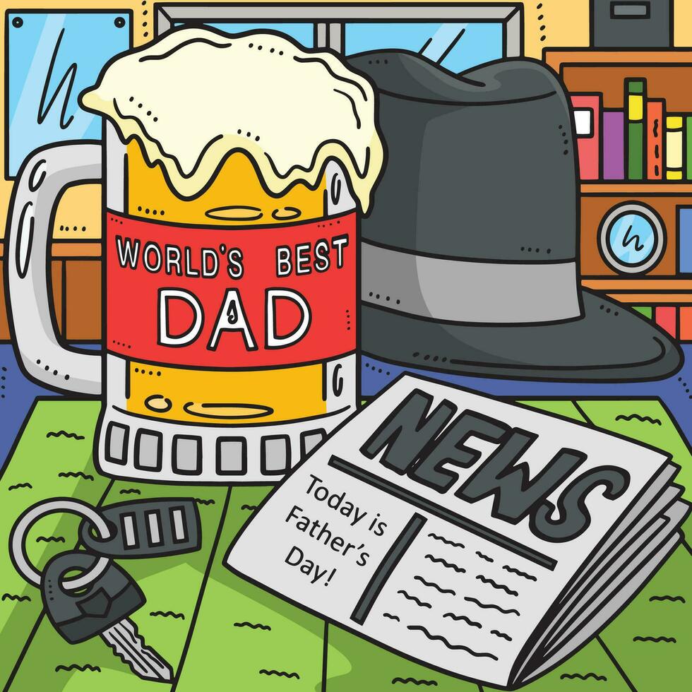 Fathers Day Worlds Best Dad Colored Cartoon 25376295 Vector Art at Vecteezy Fathers Day Worlds Best Dad Colored Cartoon 25376295 Vector Art at Vecteezy