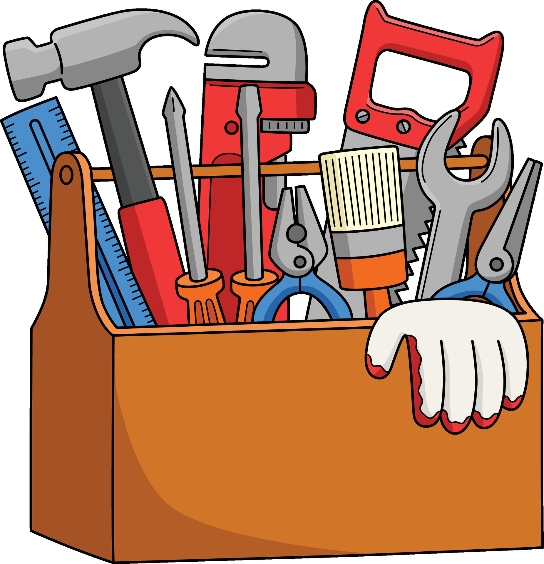 Tool Box With Tools Clip Art