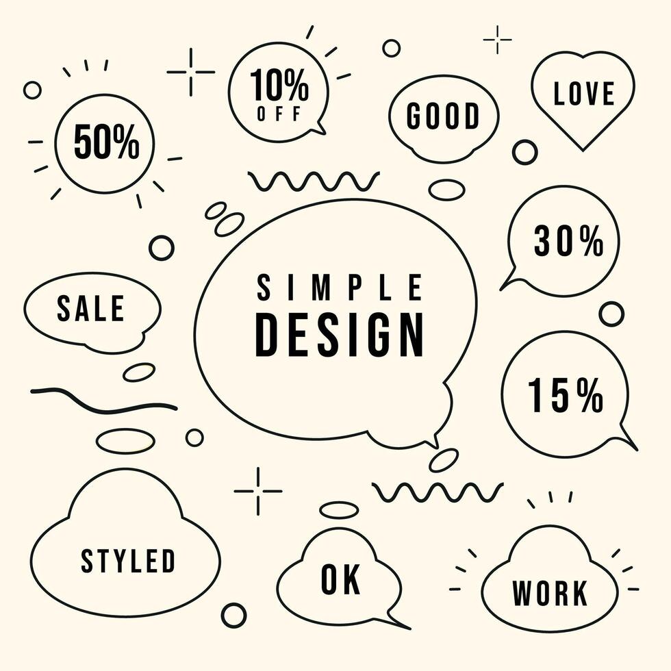 Set of simple and flat speech bubbles 25376664 Vector Art at Vecteezy