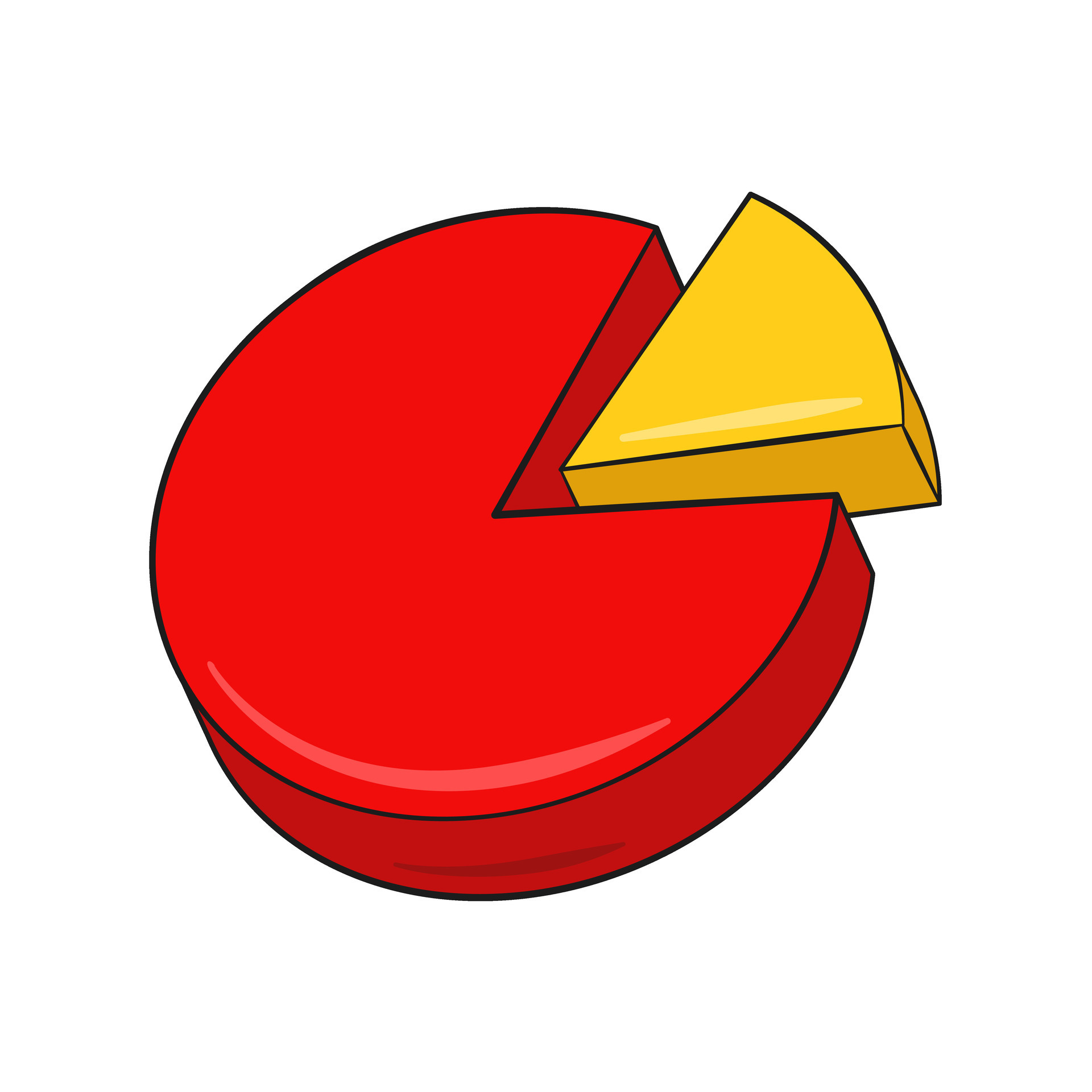 Pie chart. Cartoon 25377447 Vector Art at Vecteezy Pie chart. Cartoon 25377447 Vector Art at Vecteezy