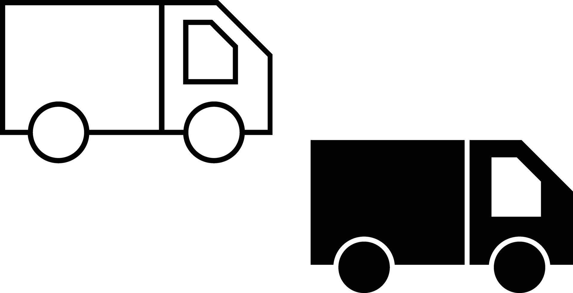 Delivery icon sheet, simple trendy flat style line and solid Isolated ...