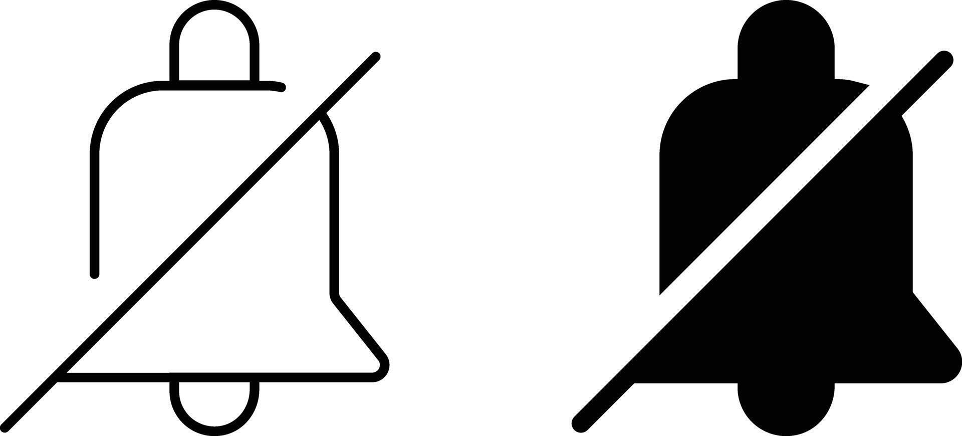 Bell icon sheet, simple trendy flat style line and solid Isolated ...