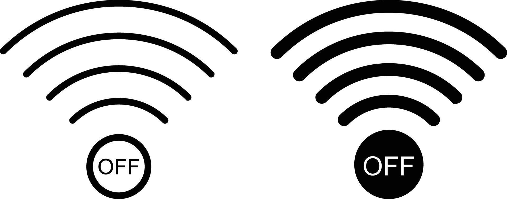 Offline status icon sheet, simple trendy flat style line and solid ...