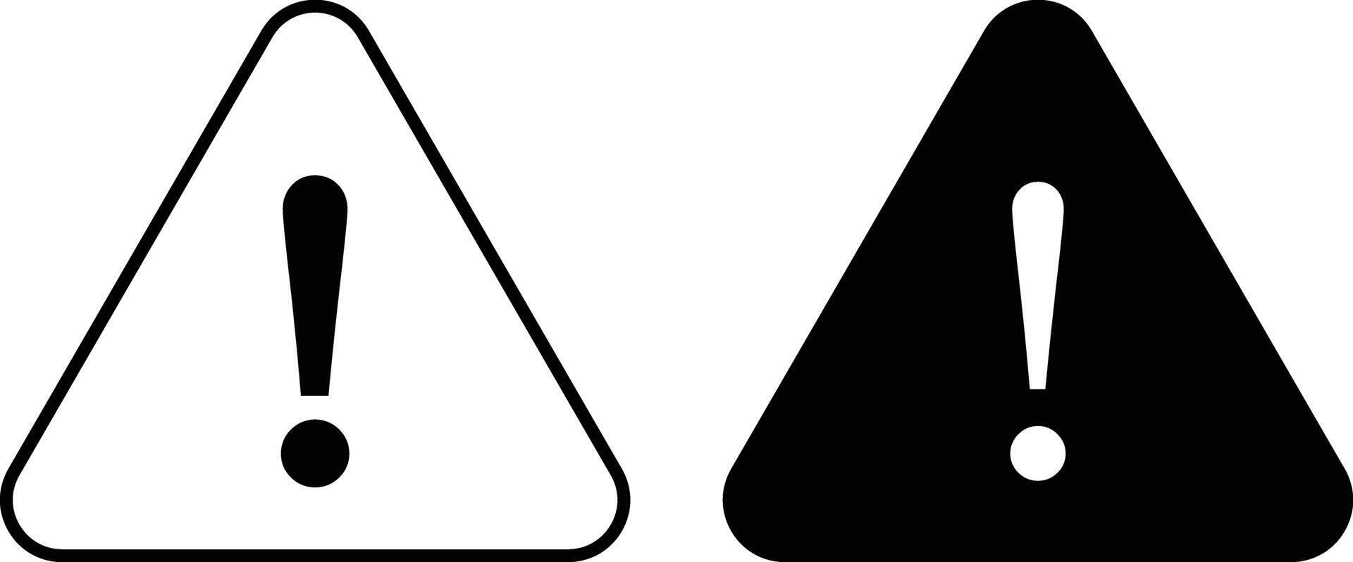 Exclamation mark icon sheet, simple trendy flat style line and solid ...