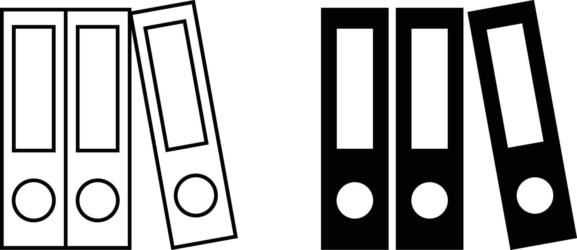 Archive icon sheet, simple trendy flat style line and solid Isolated ...