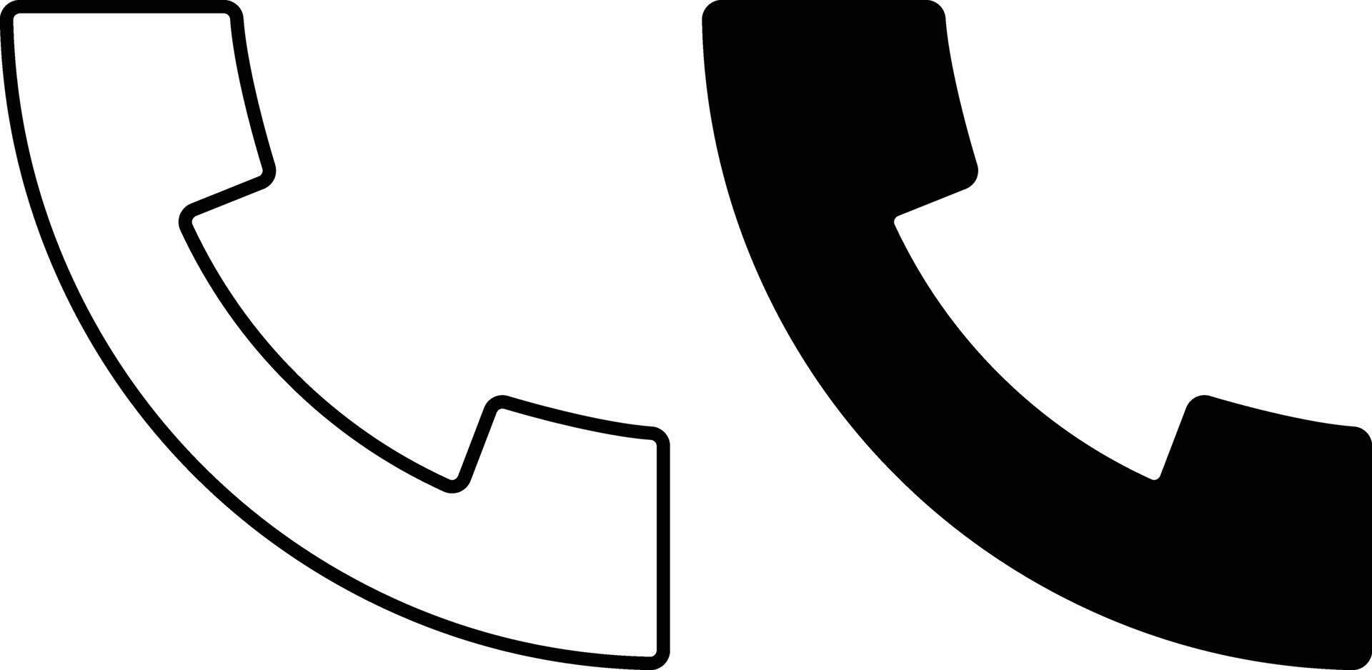 Phone icon sheet, simple trendy flat style line and solid Isolated ...