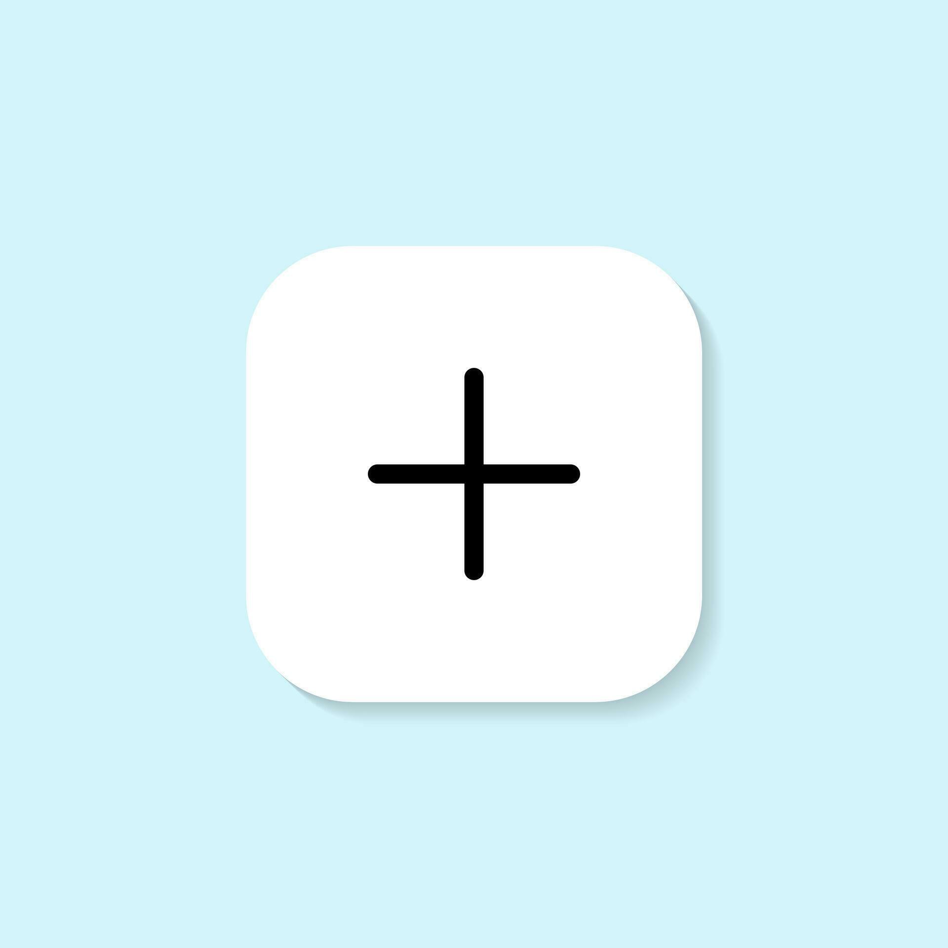 Add button icon vector. Element for browser app 25379513 Vector Art at ...