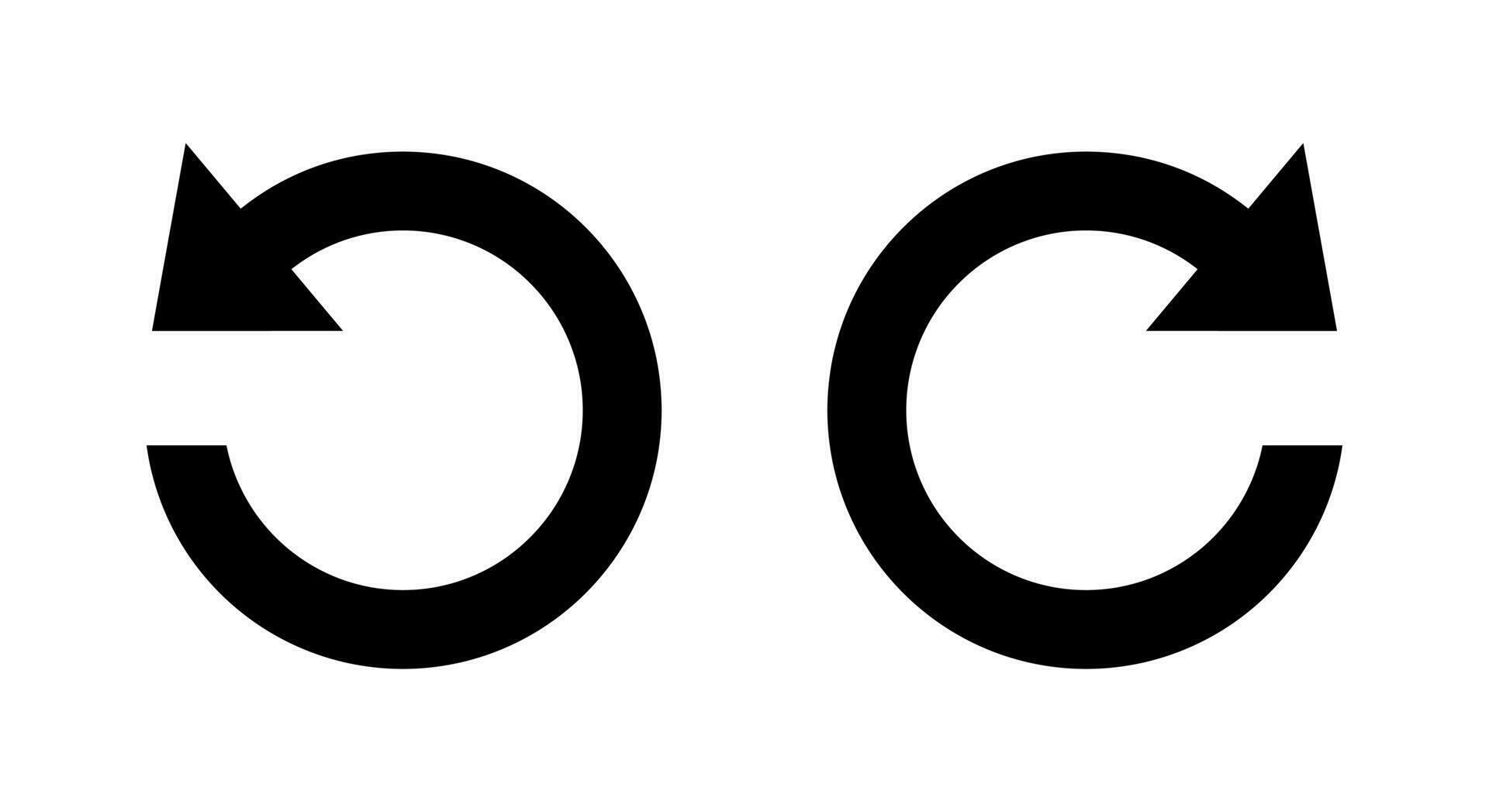 Redo and undo icon vector. Circular Arrow sign symbol 25379523 Vector Art at Vecteezy