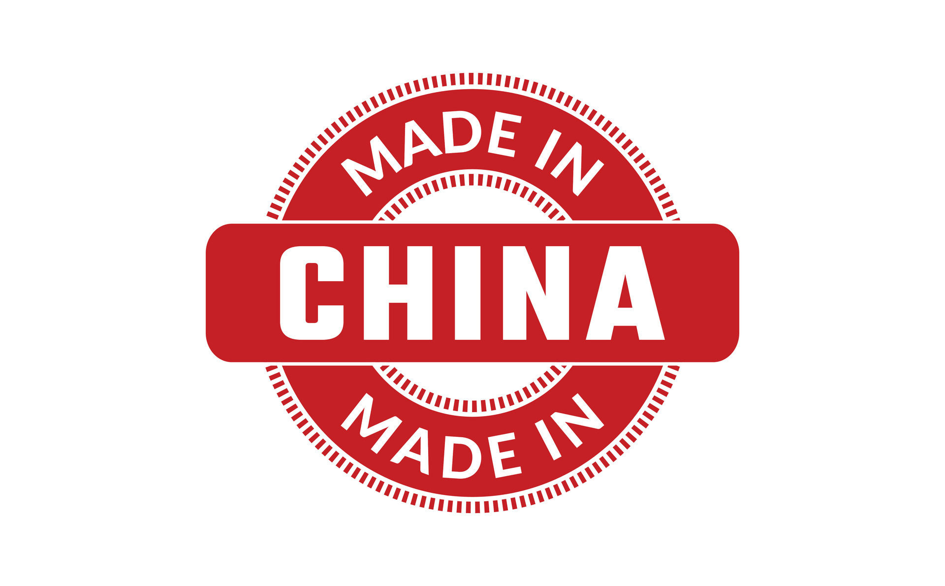 Made In China Rubber Stamp 25383398 Vector Art at Vecteezy