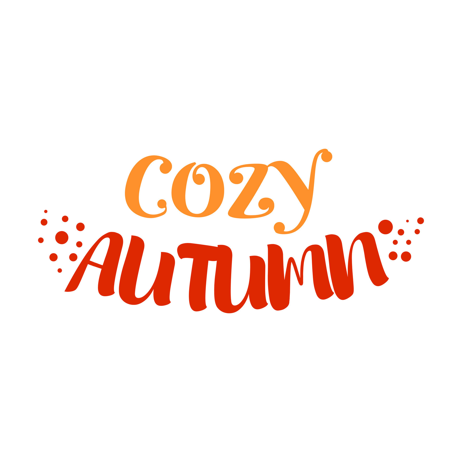 Cozy Autumn Season Autumn Lettering 25384747 Vector Art At Vecteezy