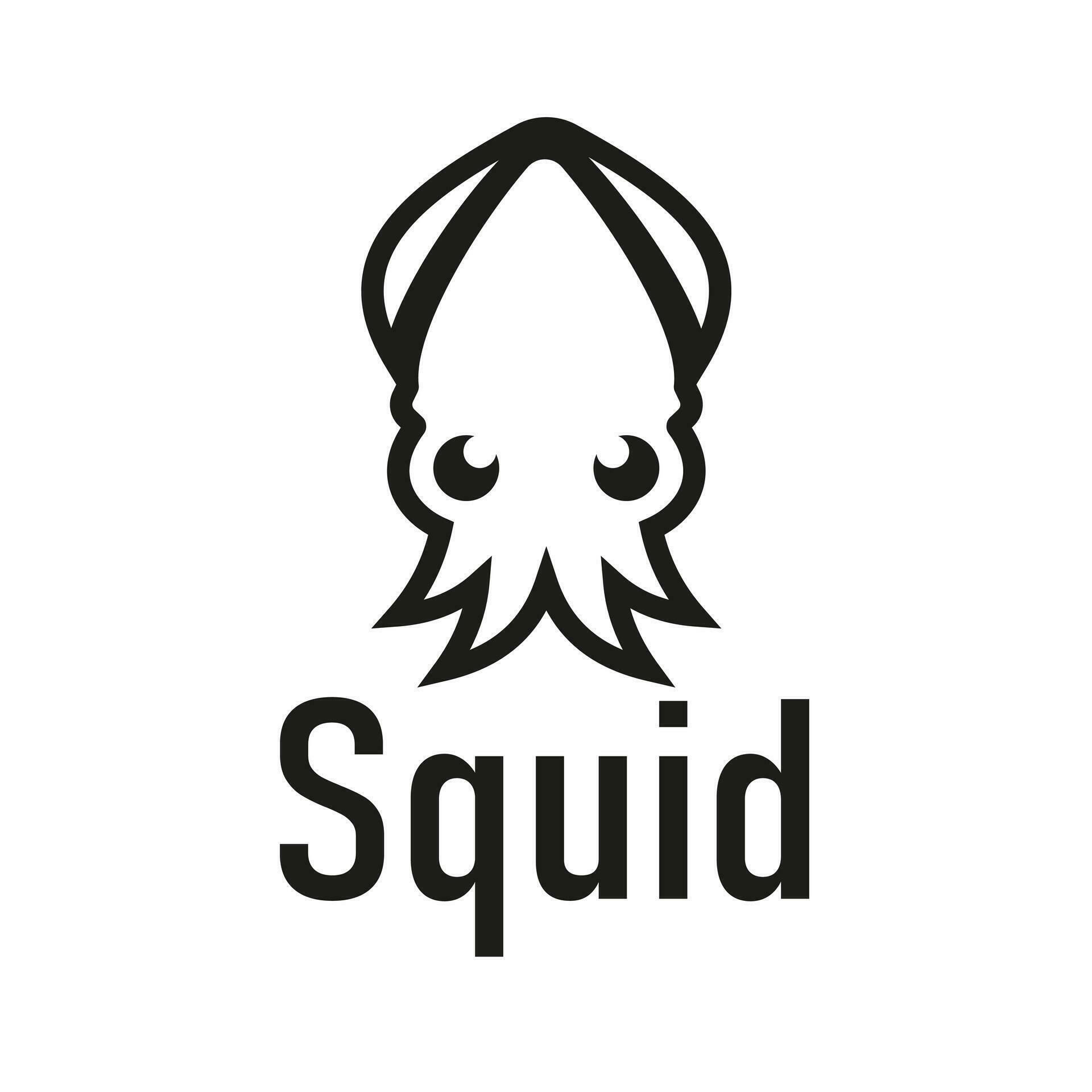 Squid vintage retro inspiration isolated squid logo template. Traditional restaurant logo ...