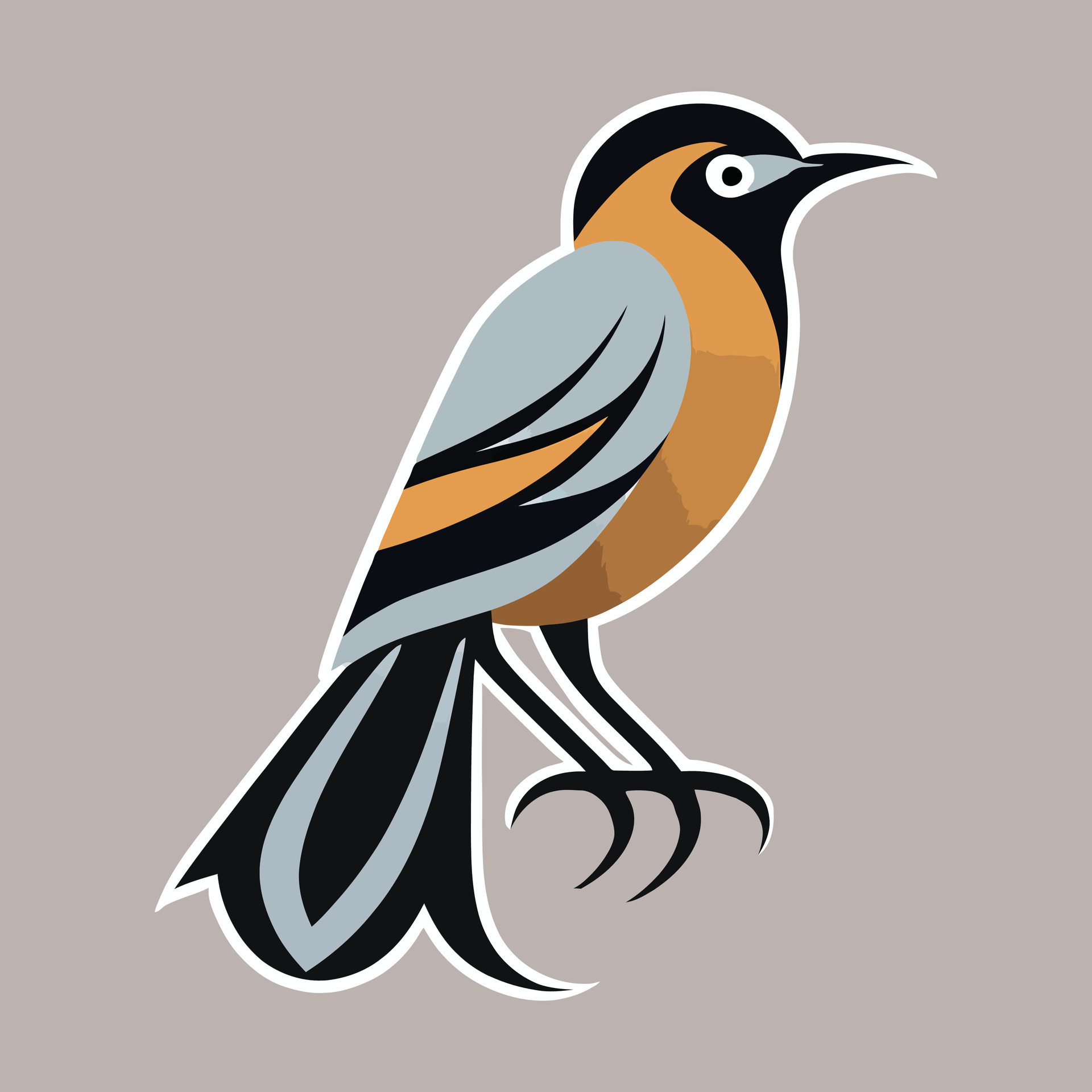 A beautiful bird vector artwork simple flat design. 25385323 Vector Art ...