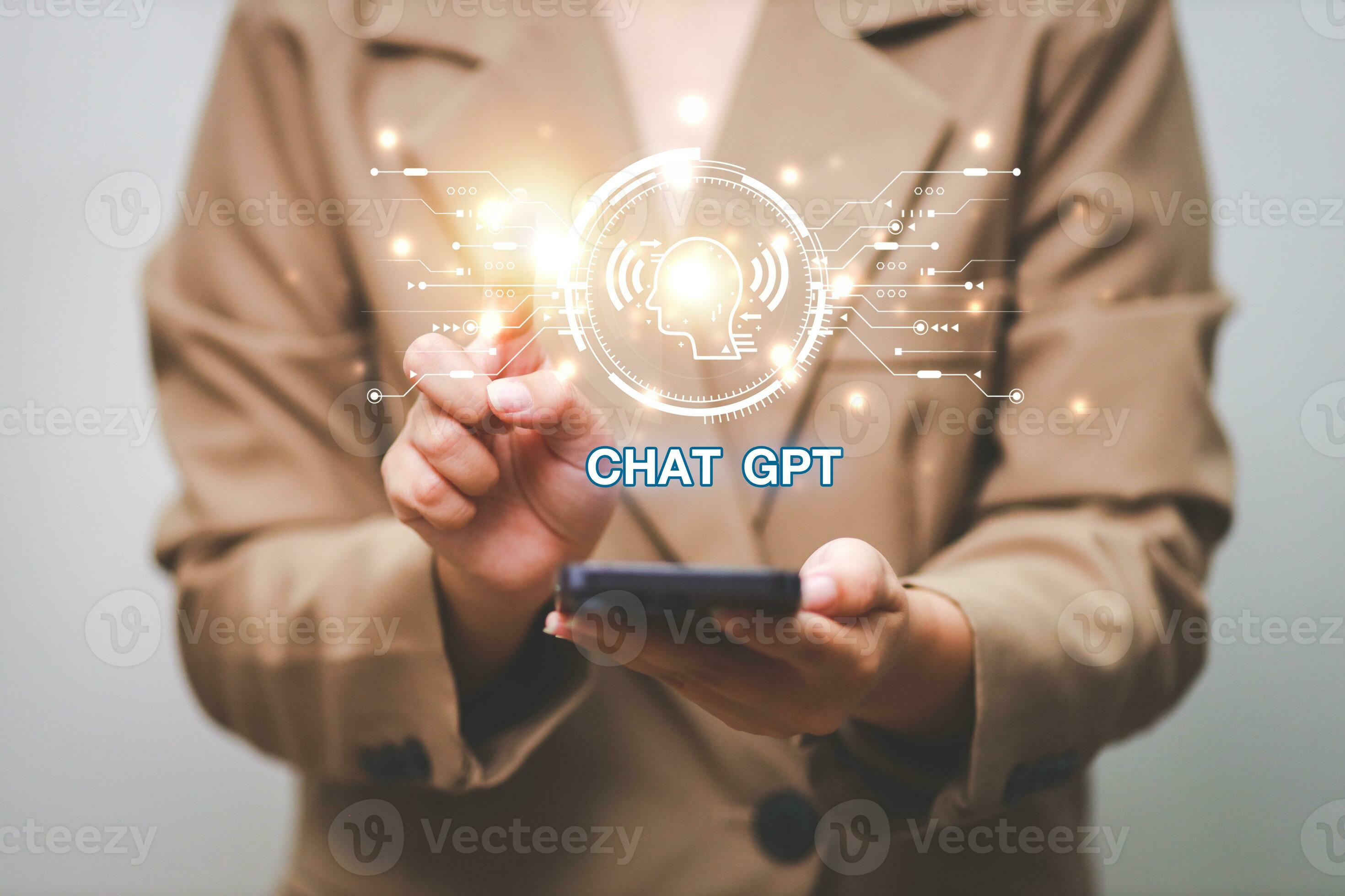 ChatGPT Chat with AI or Artificial Intelligence using an artificial ...