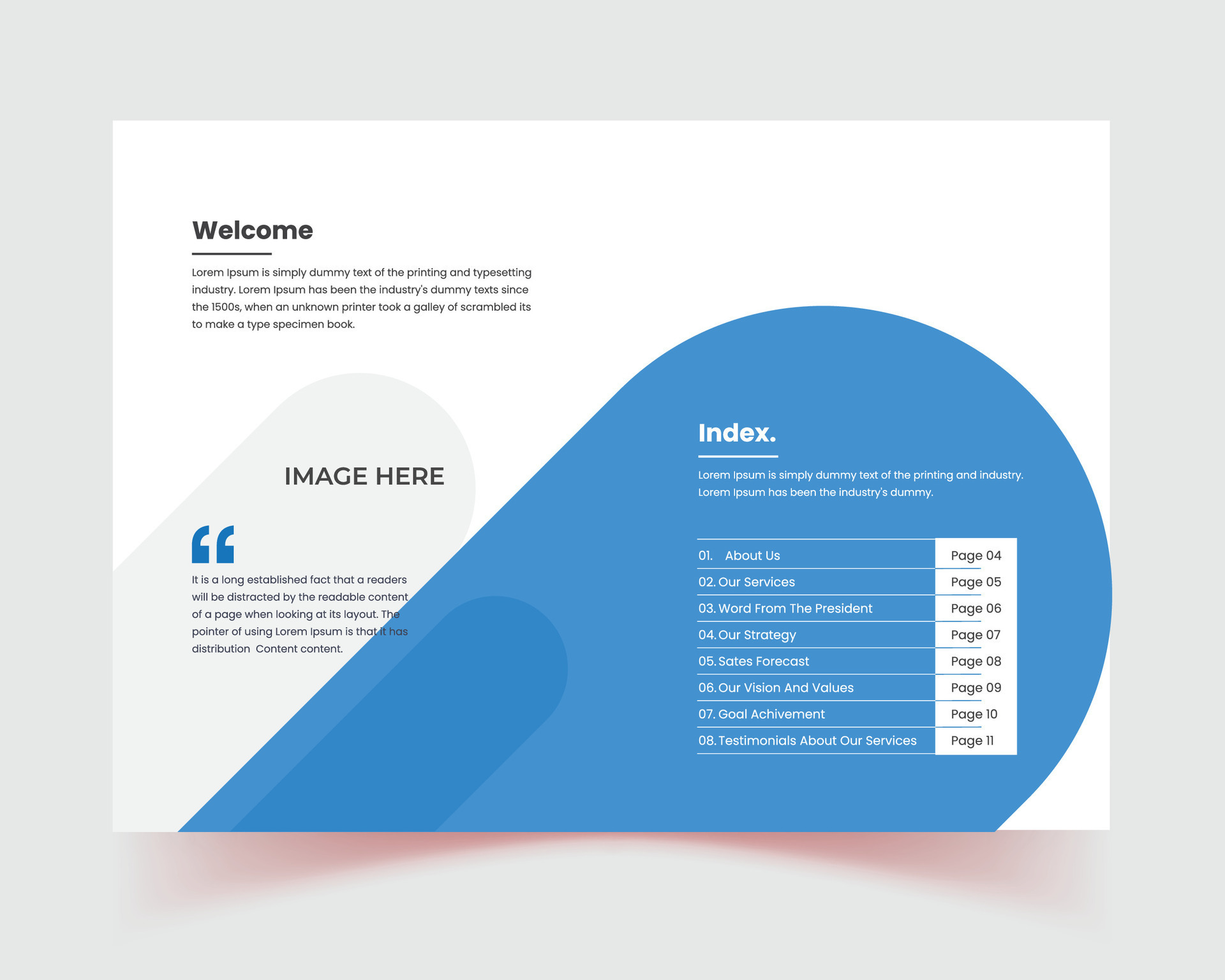 Company Profile Set Brochure Template Layout Design Set Blue Minimal