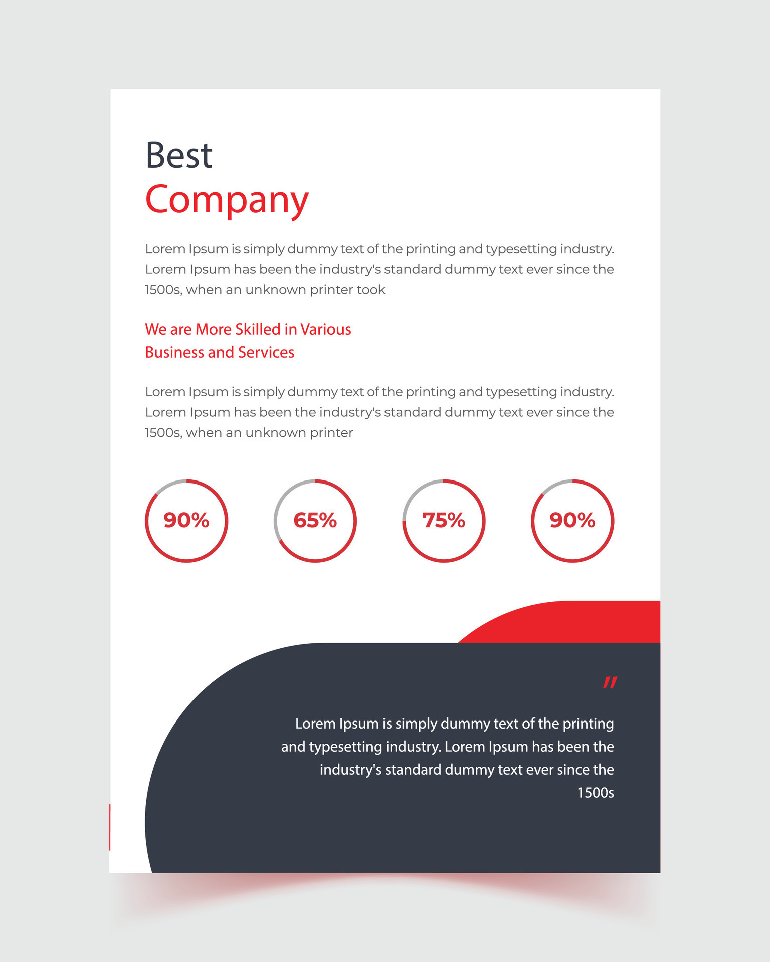Brochure Template Layout Design Minimal Business Profile Template