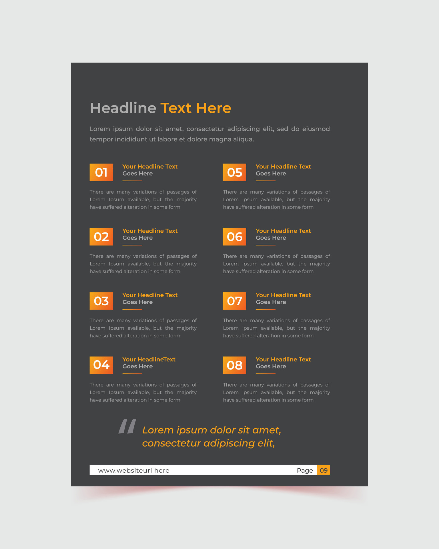Brochure Template Layout Design Yellow Minimal Business Profile