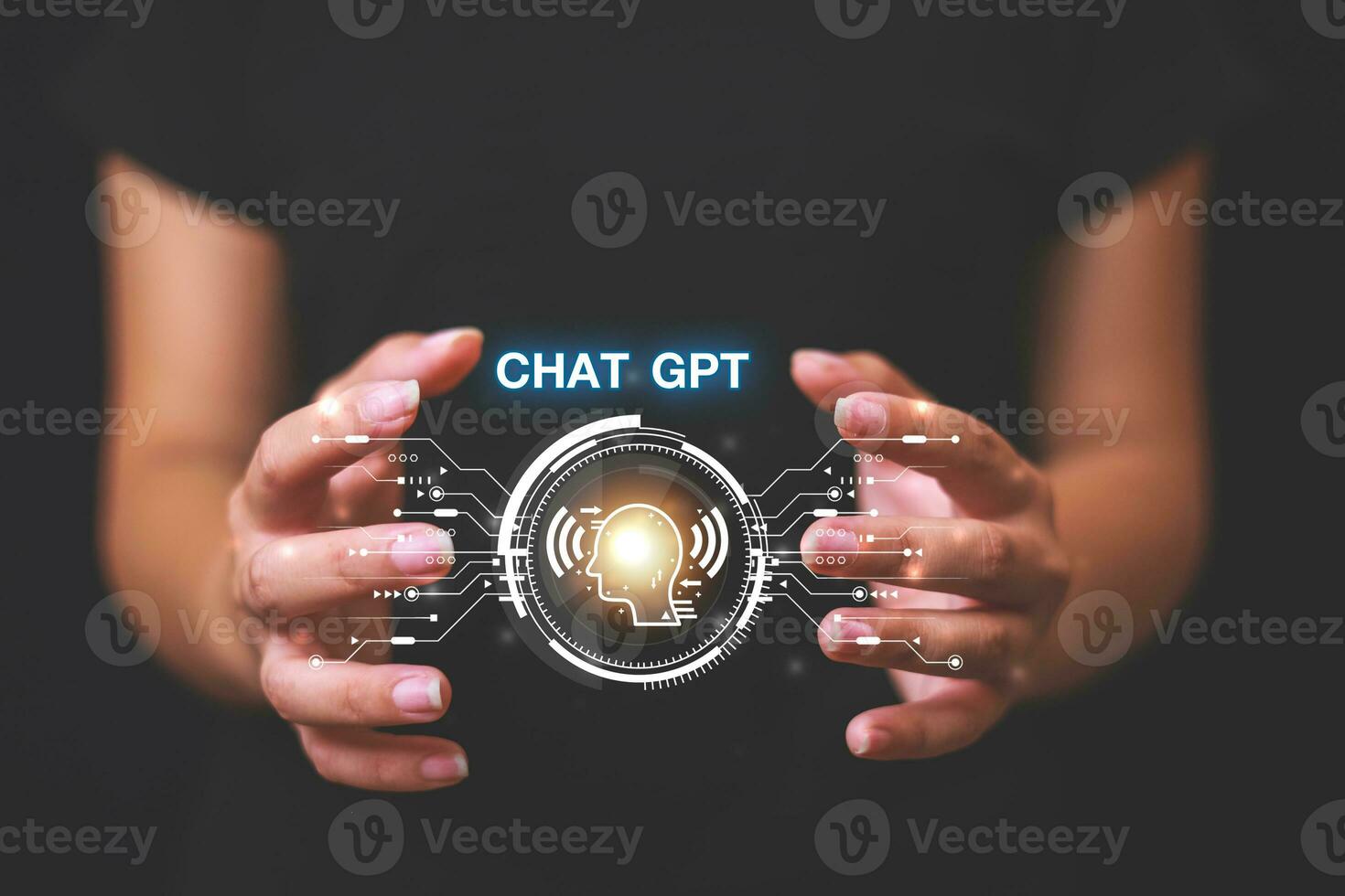 ChatGPT Chat with AI or Artificial Intelligence using an artificial intelligence chatbot ...