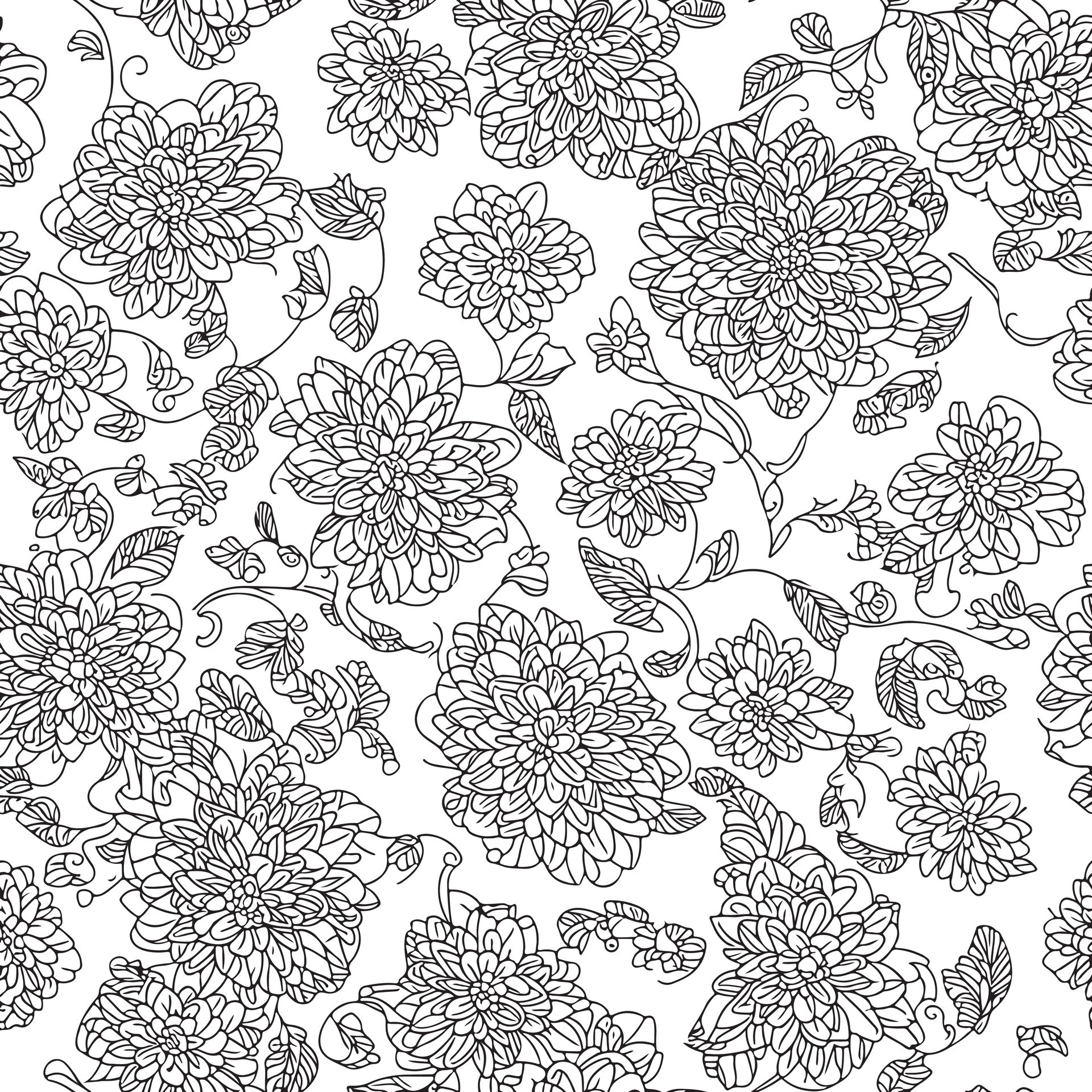 Floral Seamless Pattern Diagonal Flower Lines Pattern Background Flat