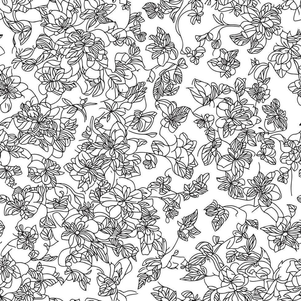 Floral Seamless Pattern Diagonal Flower Lines Pattern Background Flat