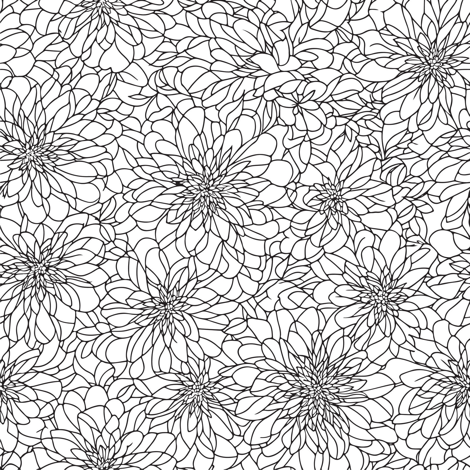 Floral Seamless Pattern Diagonal Flower Lines Pattern Background Flat