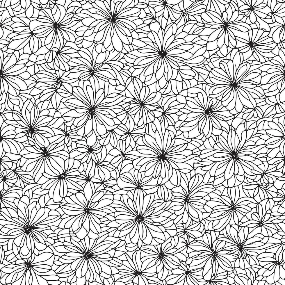 Floral Seamless Pattern Diagonal Flower Lines Pattern Background Flat